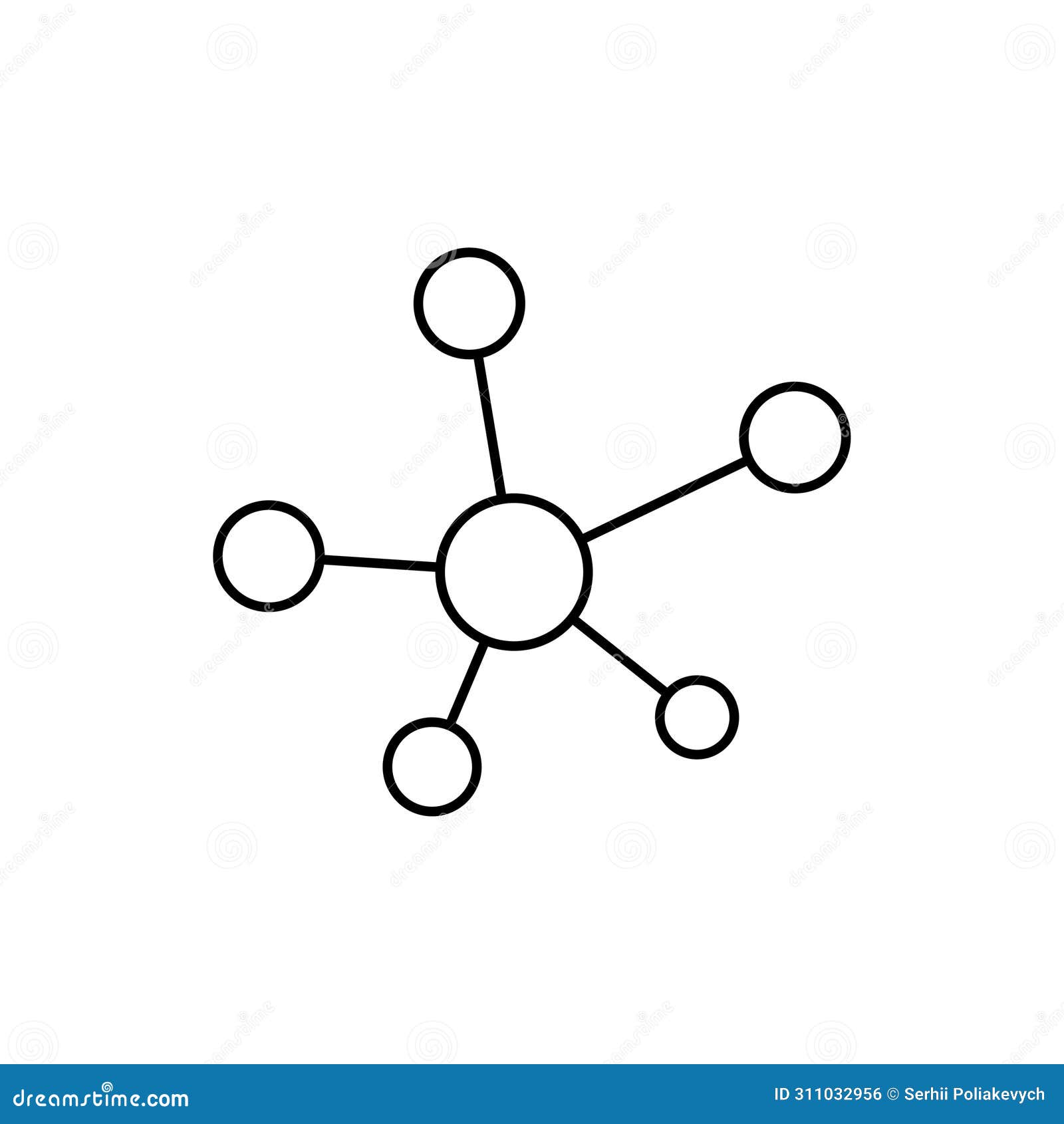 Molecule Structure Icon. Chemistry Science Symbol. Atoms Bonding Model ...