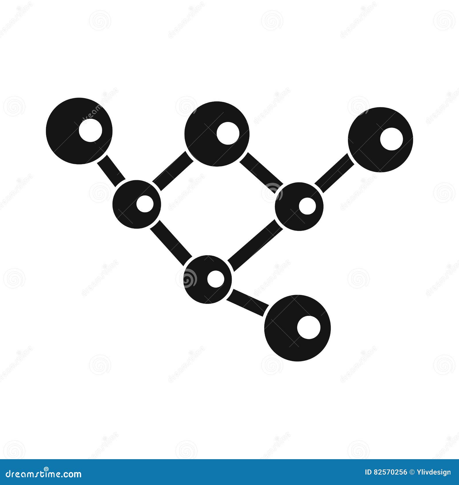 Molecule Structure Icon, Simple Style Stock Vector - Illustration of ...