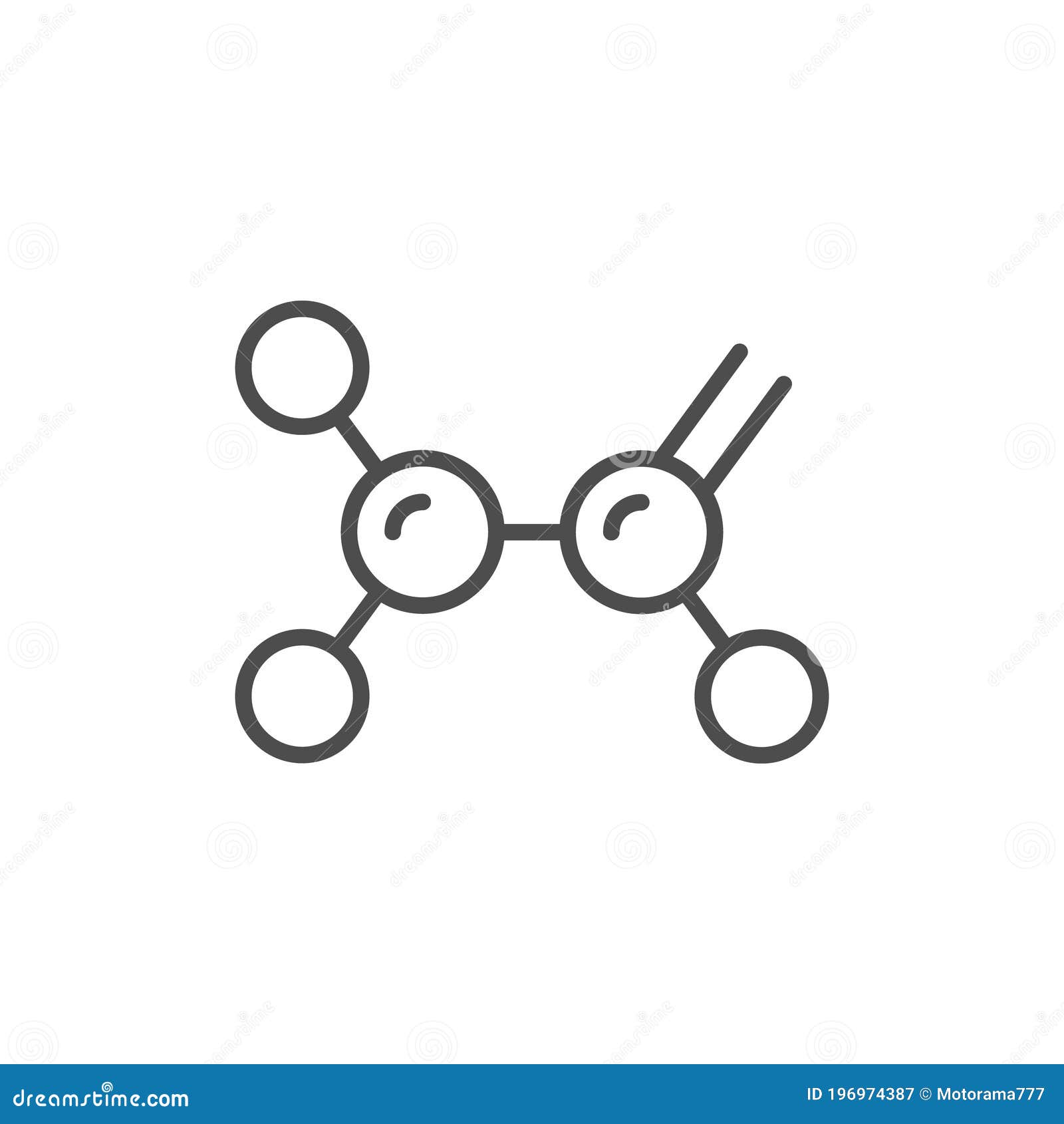 Molecule Structure Line Outline Icon Stock Vector - Illustration of ...