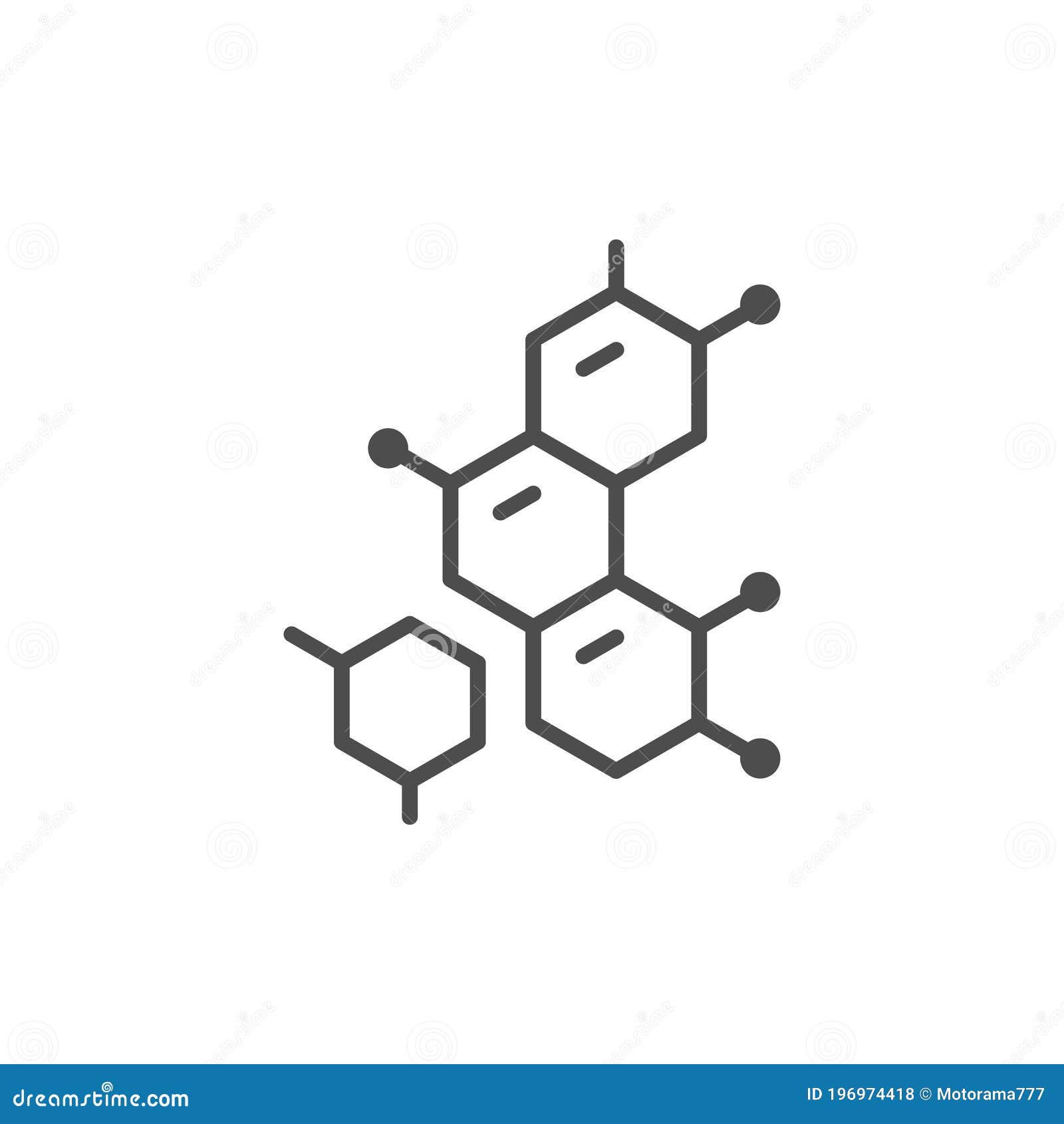 Molecule Structure Line Outline Icon Stock Vector - Illustration of ...