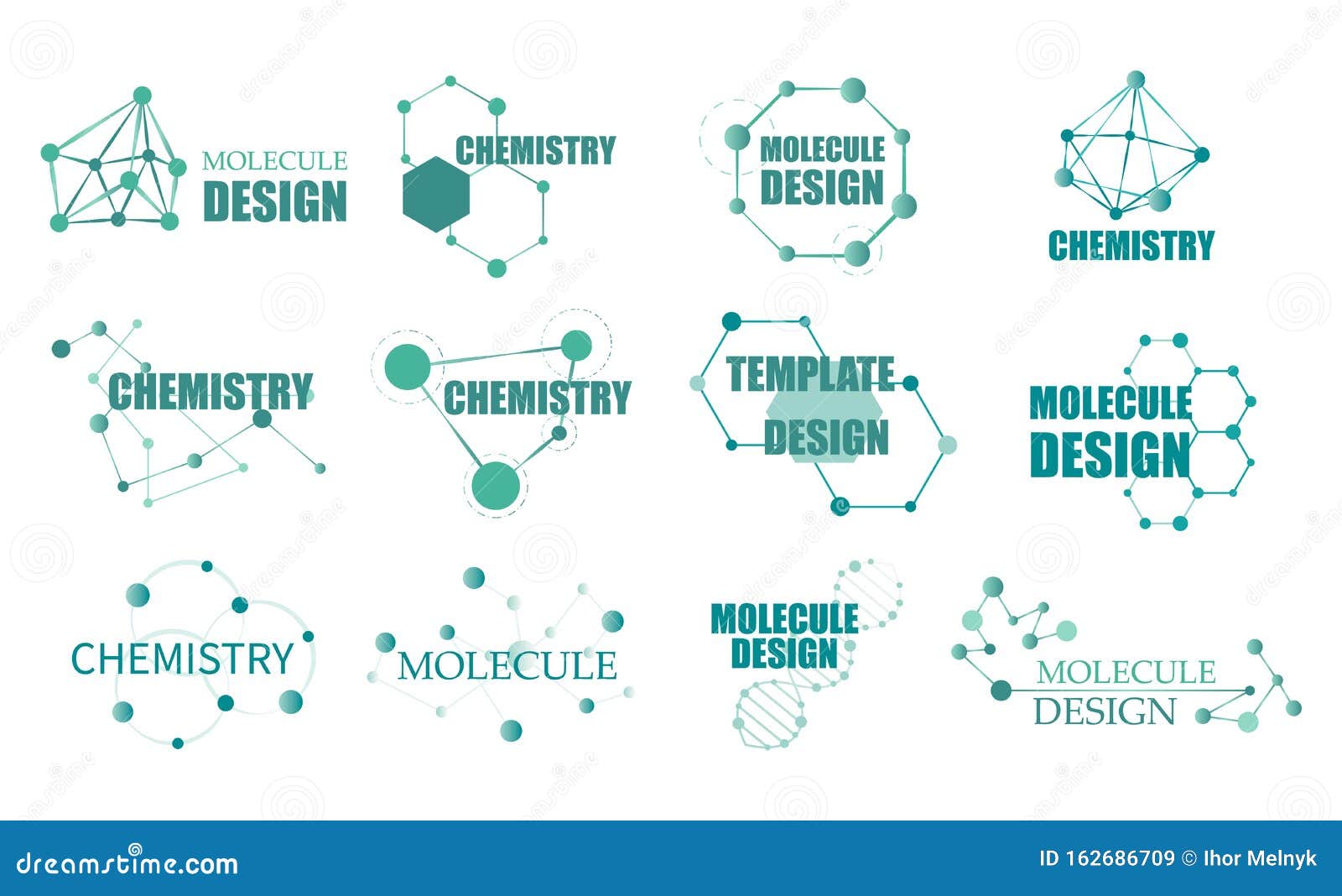 Molecule Structure Logo or Biology Stock Vector - Illustration of ...