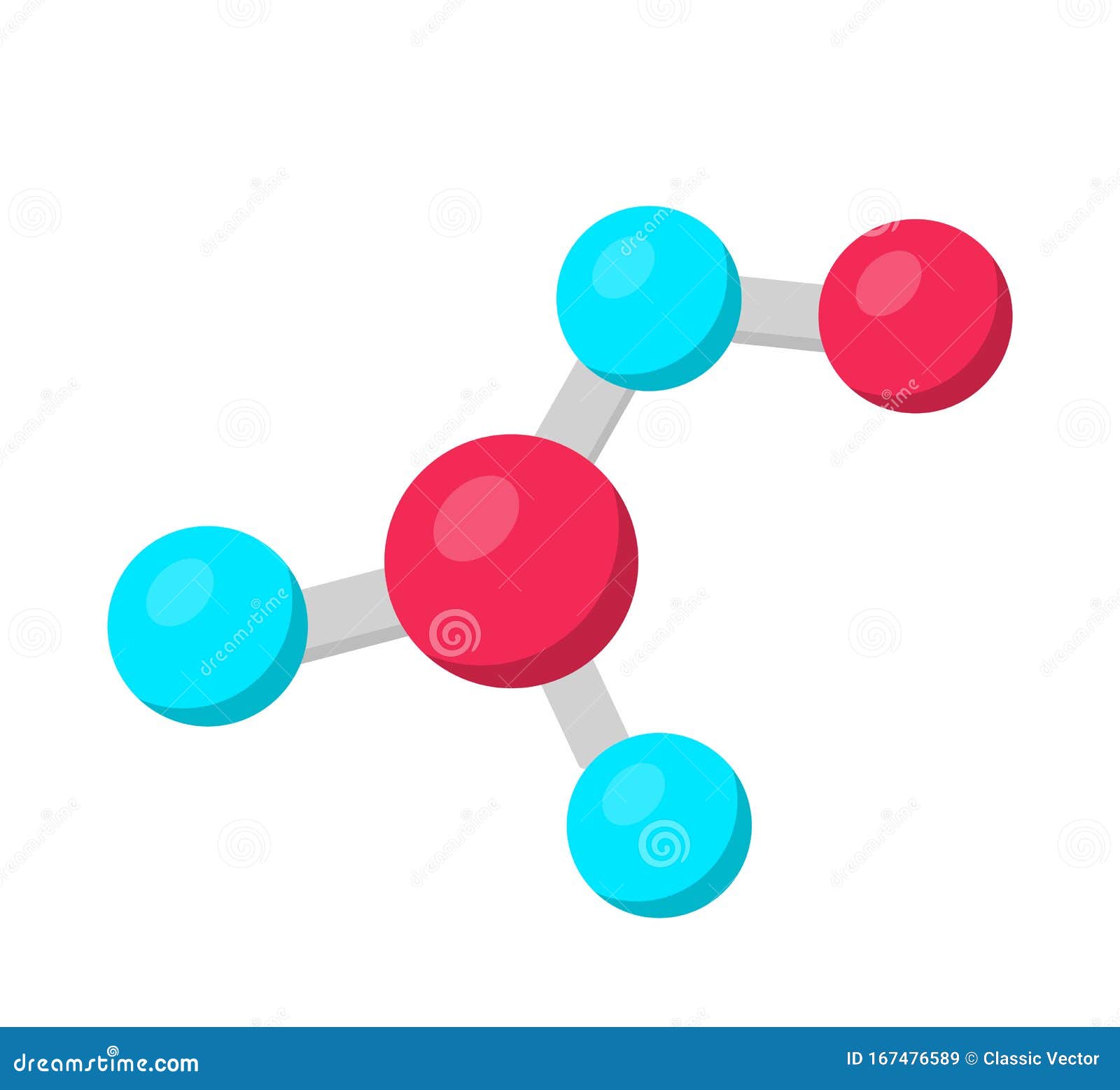Molecule Structure Model Flat Vector Illustration Stock Vector ...