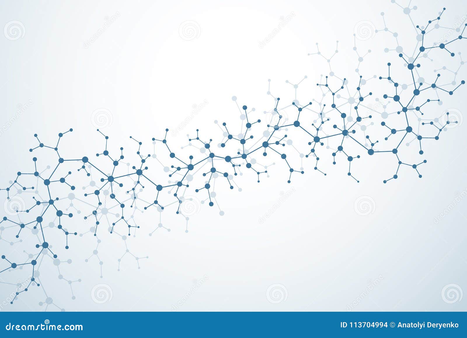 Molecular Concept Of Neurons And Nervous System. Molecule Structure ...