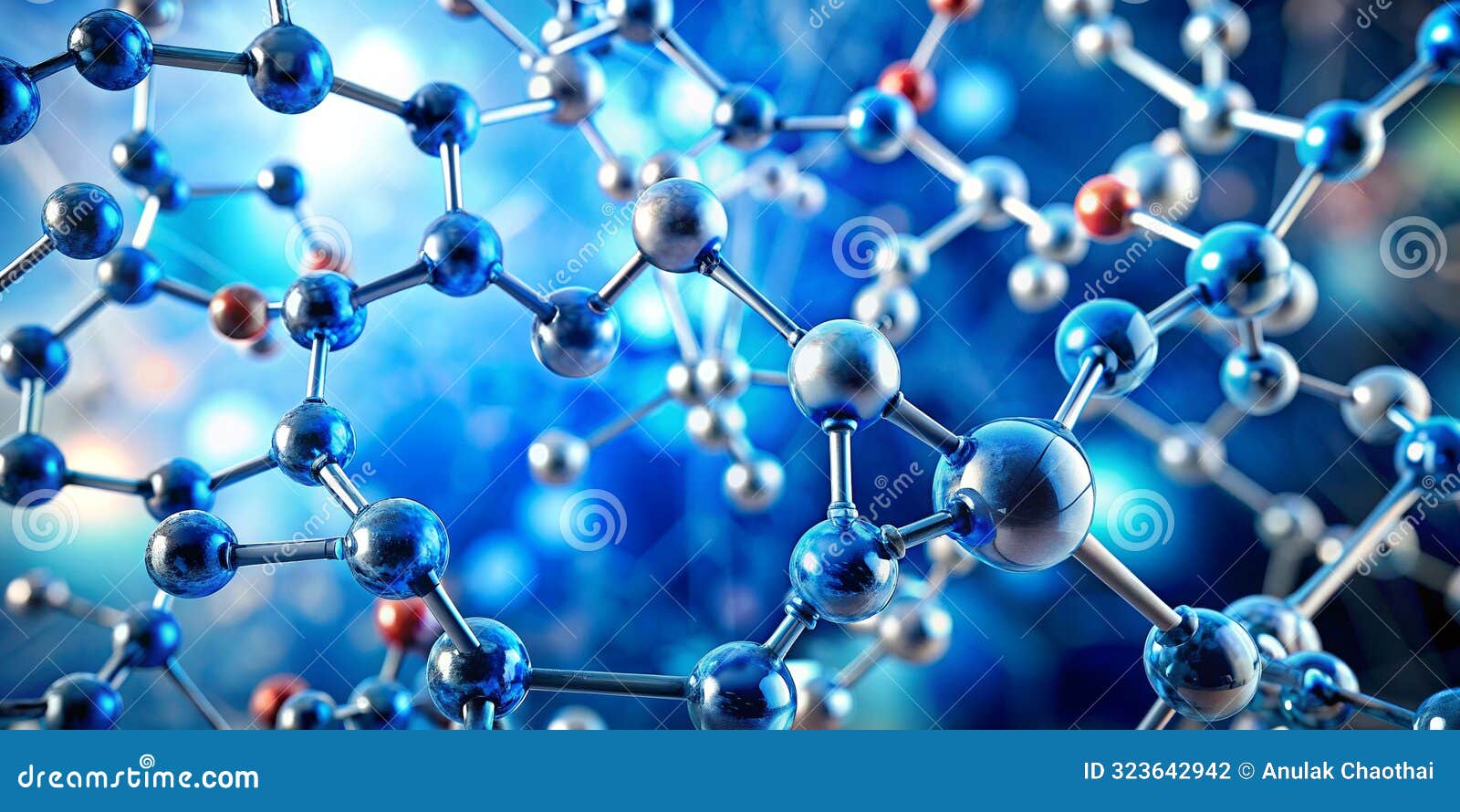 Molecule Structure Under Microscope Molecule or Atom in a Captivating ...
