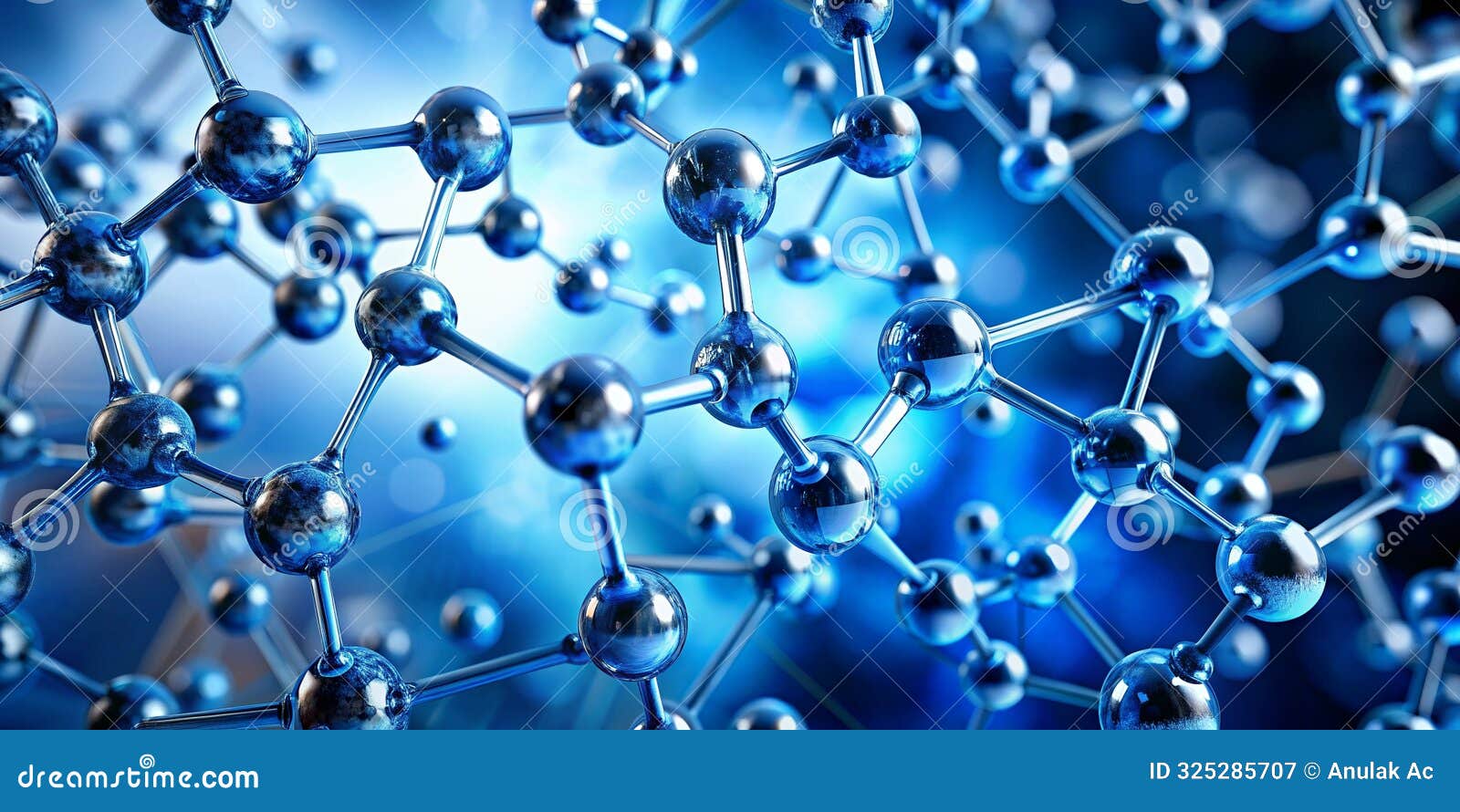 Molecule Structure Under Microscope Molecule or Atom in a Captivating ...