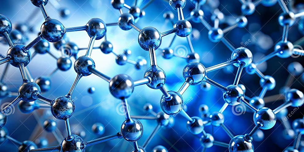 Molecule Structure Under Microscope Molecule or Atom in a Captivating ...