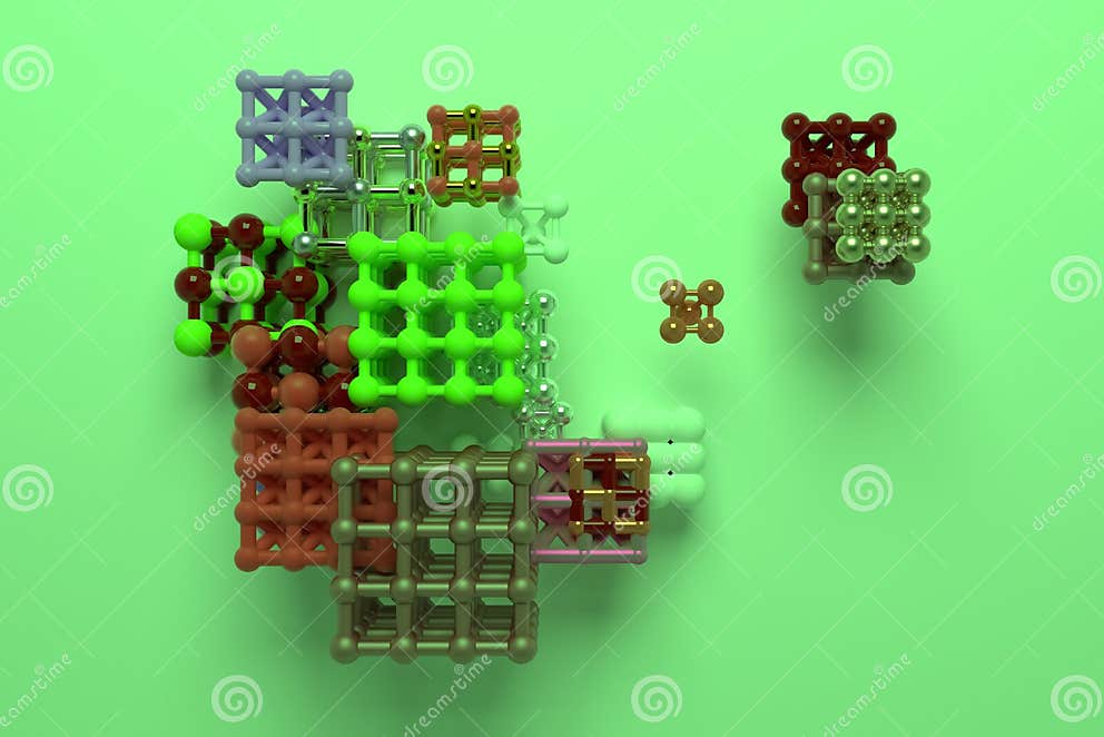 Molecule Style Concepture, Inter-locked Square or Pyramids, for Design ...