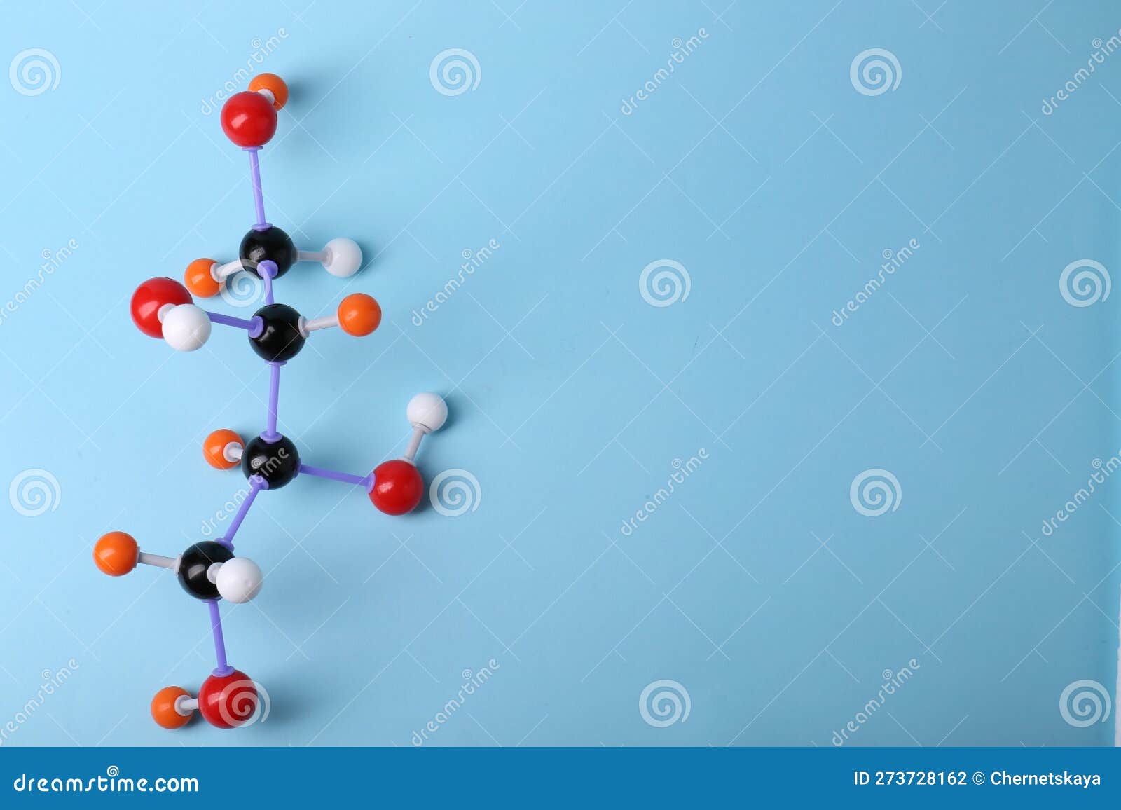 Molecule Of Sugar On Light Blue Background, Closeup And Space For Text ...