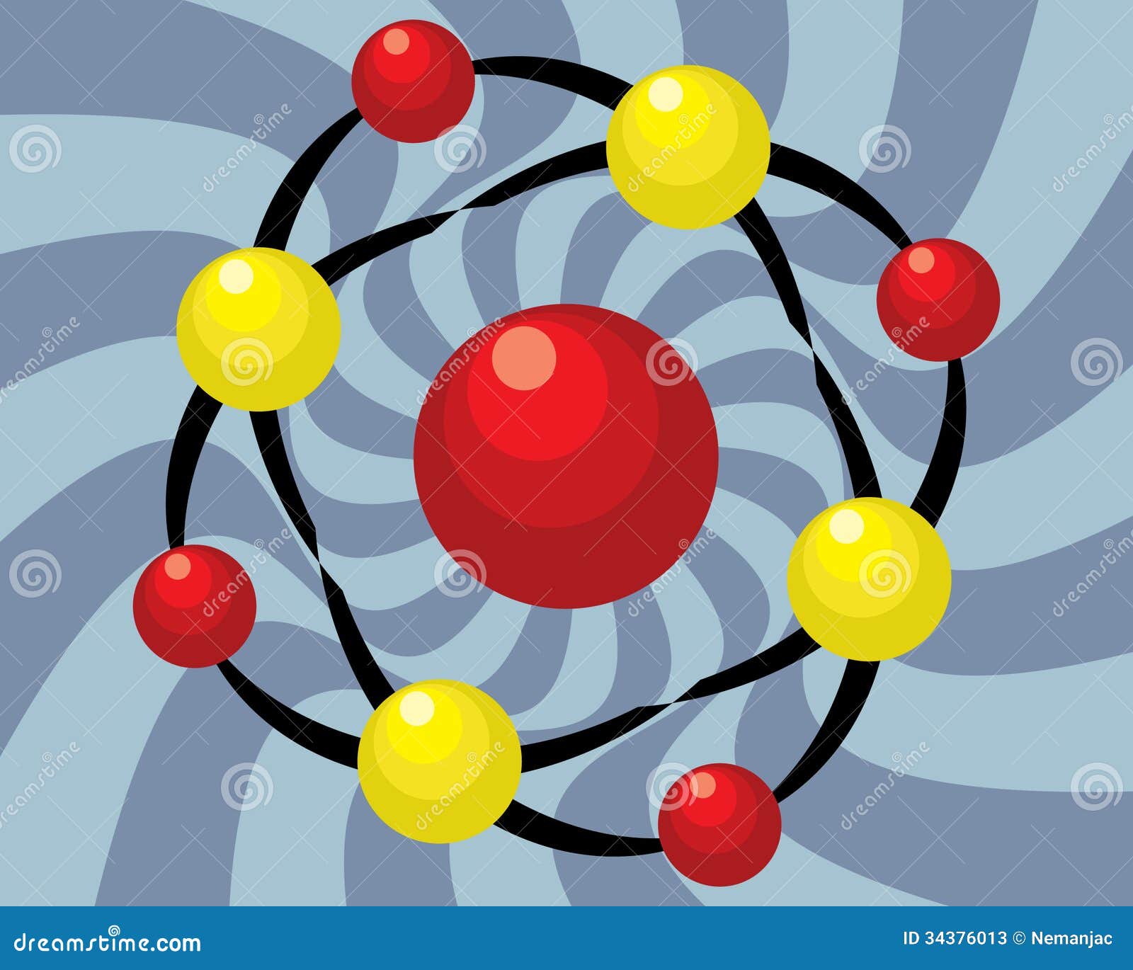 Molecule Symbol Illustration Stock Vector - Illustration of atomic ...