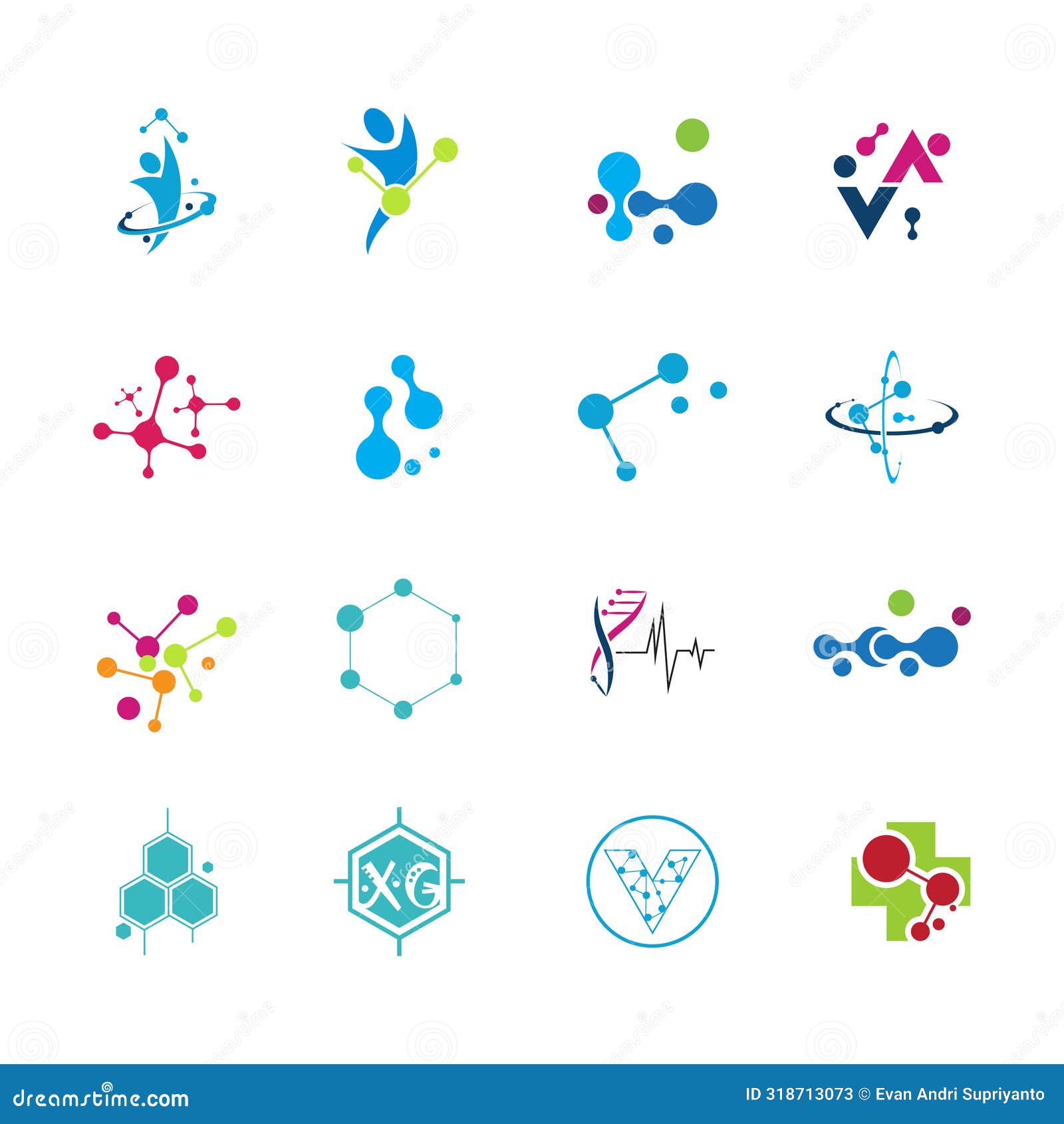Molecule Symbol Chart Against A Dark Backdrop, In Macro Zoom Style Akin ...