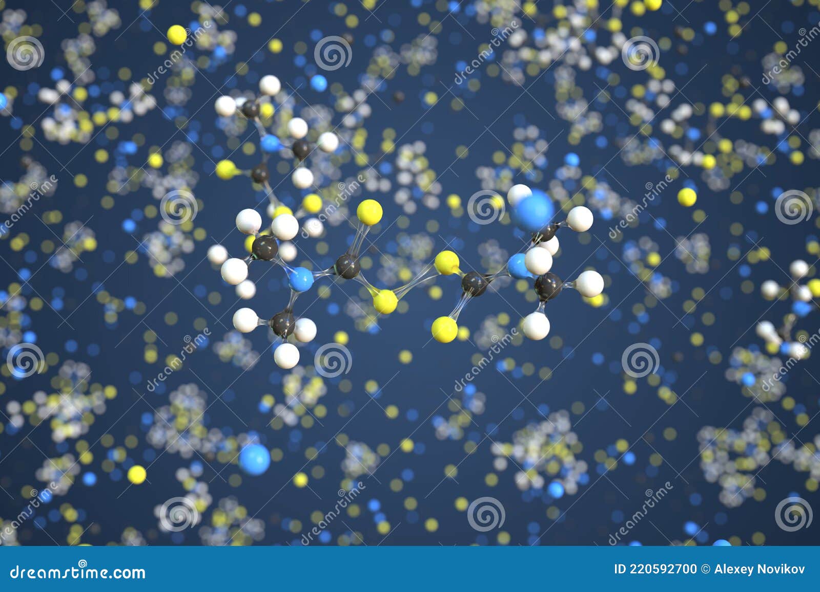 Molecule of Thiram, Conceptual Molecular Model. Scientific 3d Rendering ...