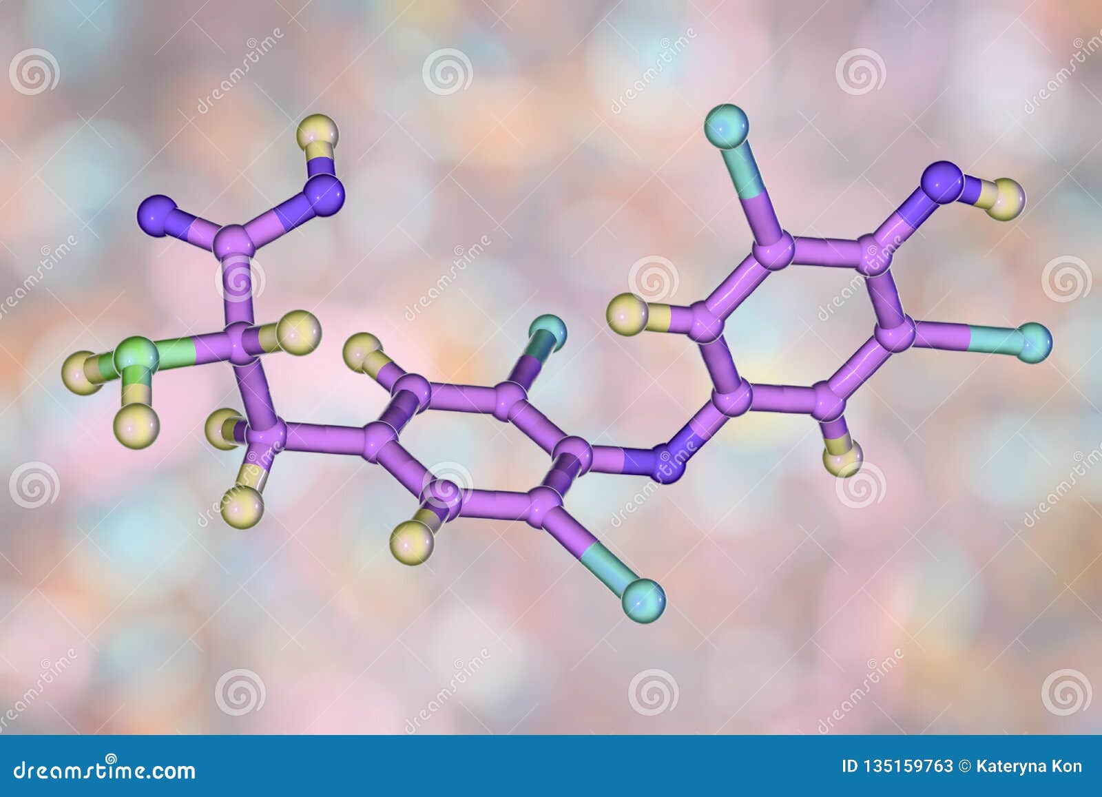 Molecule of Thyroxine, a Thyroid Hormone Stock Illustration ...
