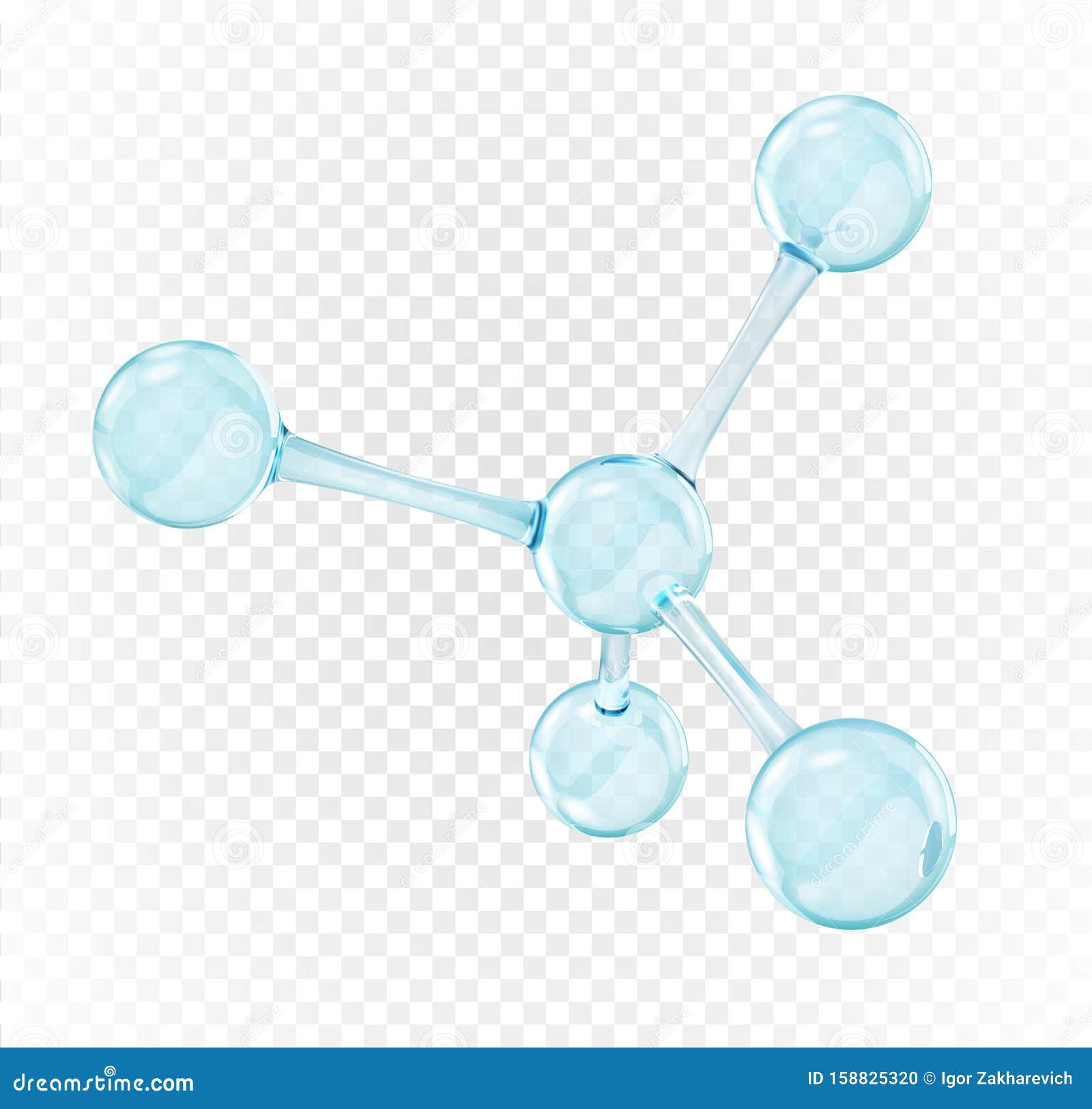 Molecule on a Transparent Background Stock Illustration - Illustration ...