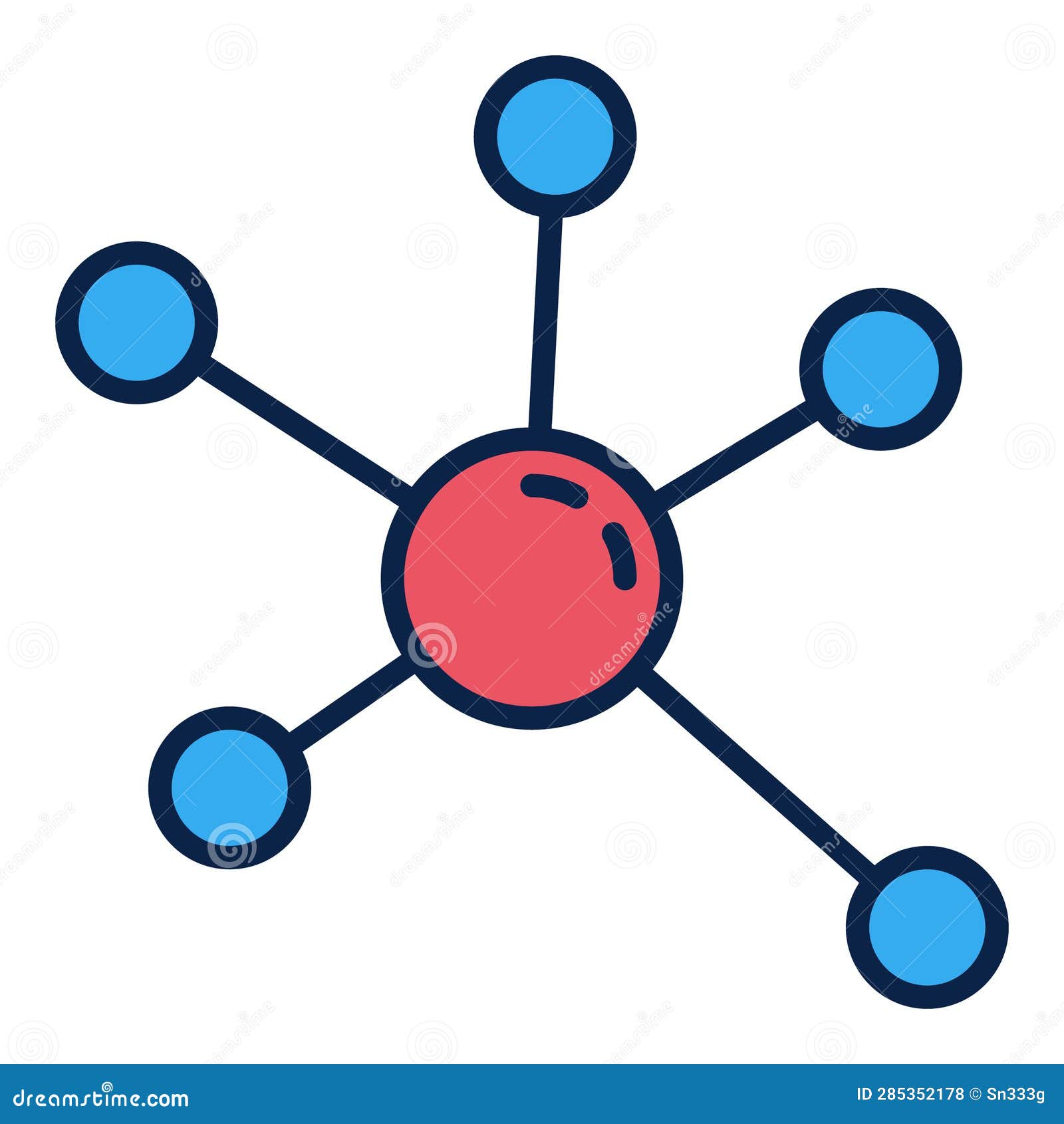 Molecule Vector Concept Colored Minimal Icon or Symbol Stock ...