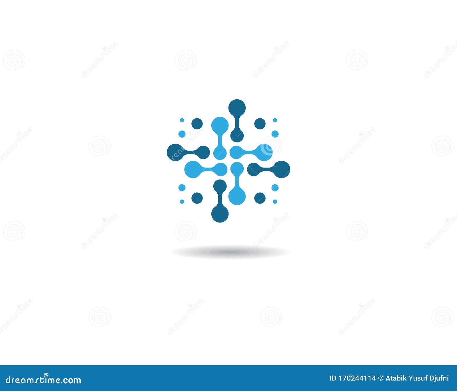 Molecule vector icon stock vector. Illustration of technology - 170244114