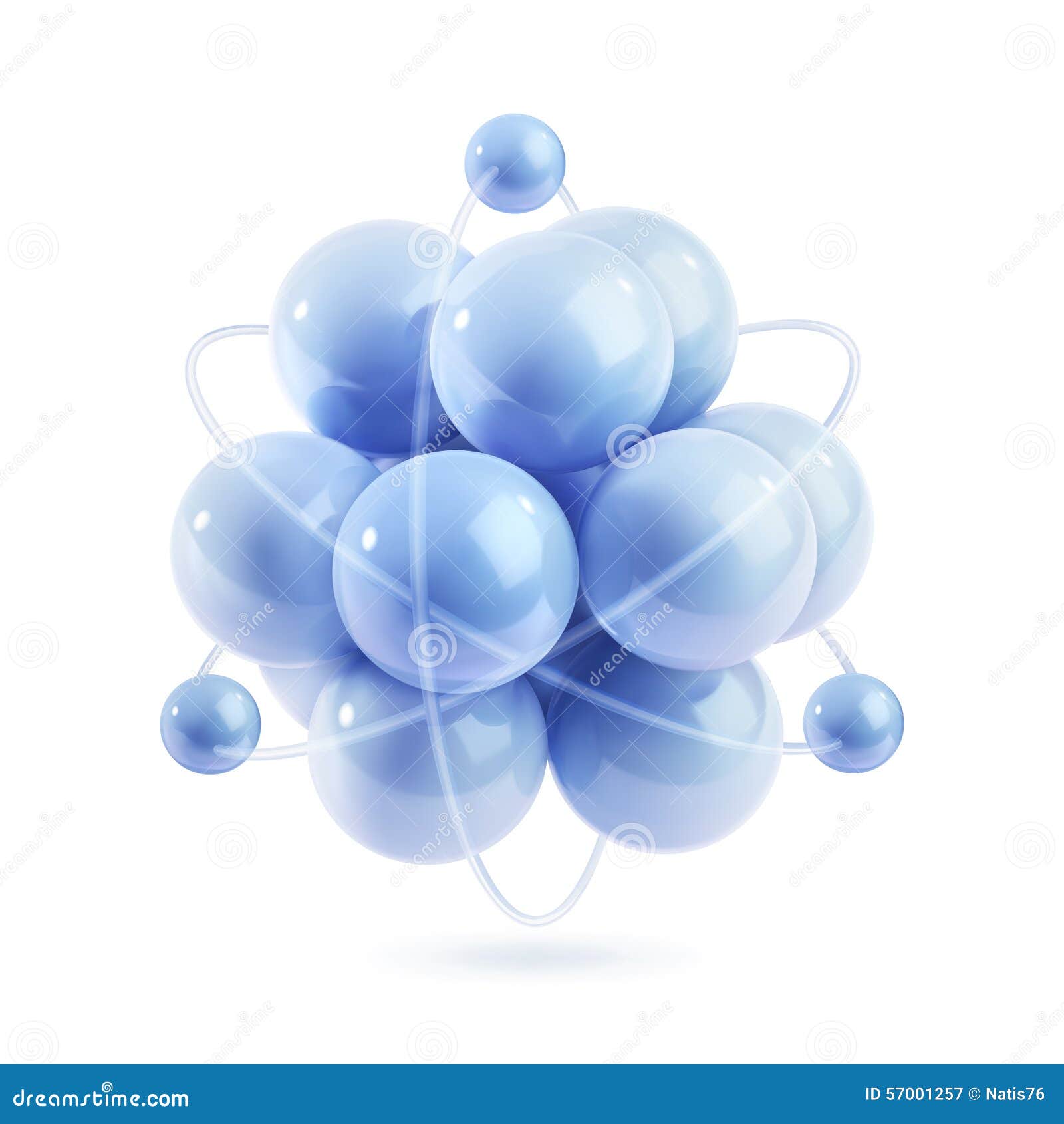 Molecule Vector Background. Round Cells. Grey Science Illustration ...