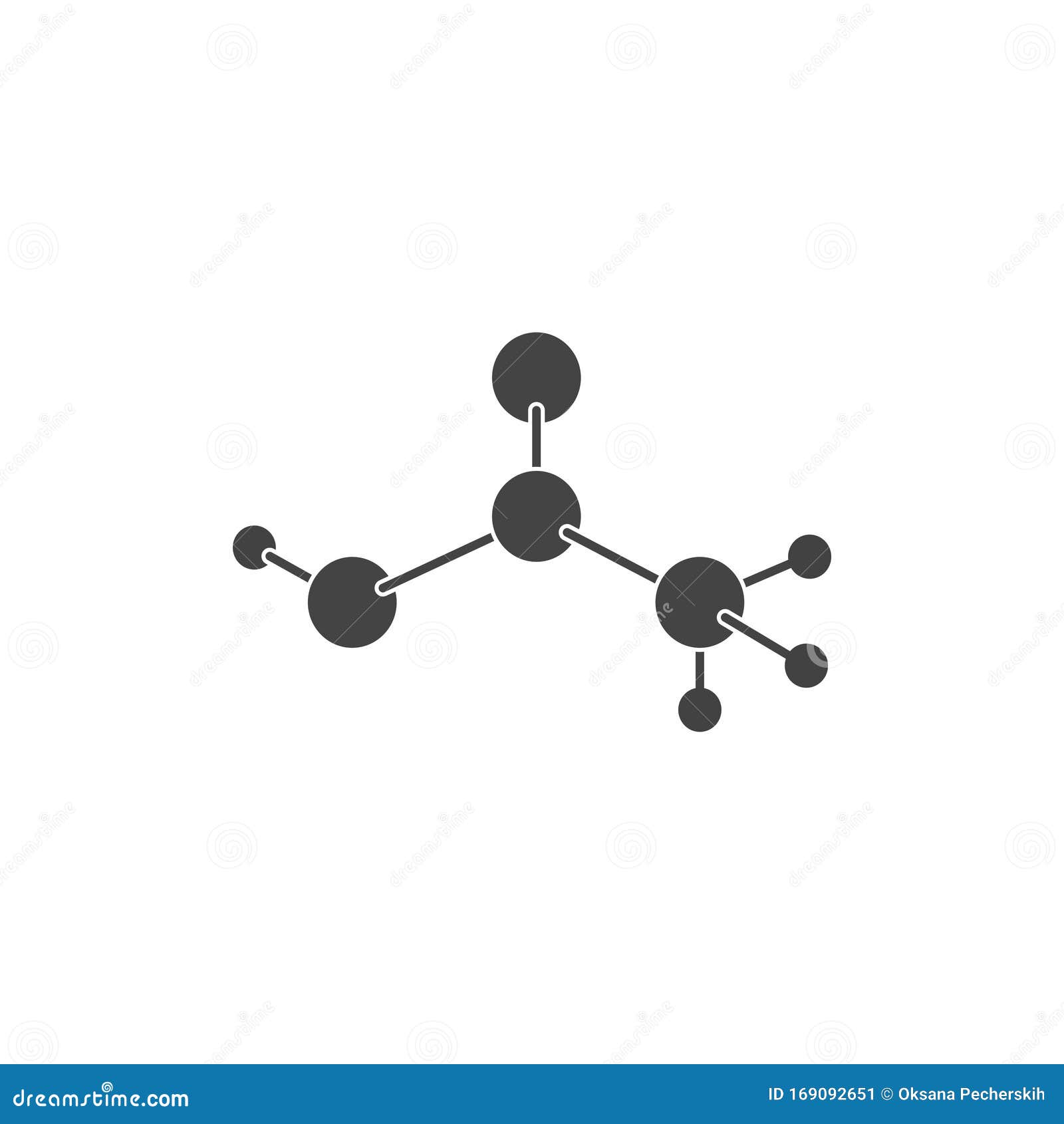 Molecule Vector Icon on White Isolated Background. Layers Grouped for ...