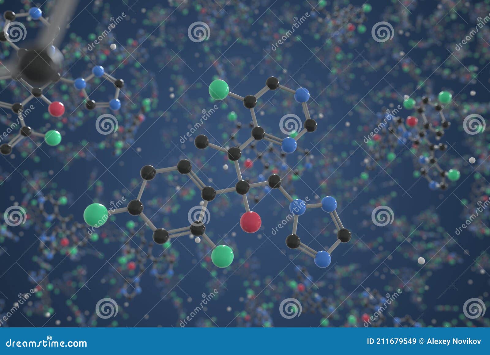 Voriconazole Molecular Structure, 3d Model Molecule, Azoles, Structural ...