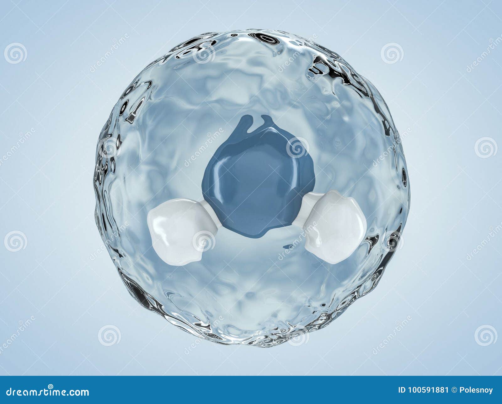Molecule of Water. Structure. 3D Stock Illustration - Illustration of ...