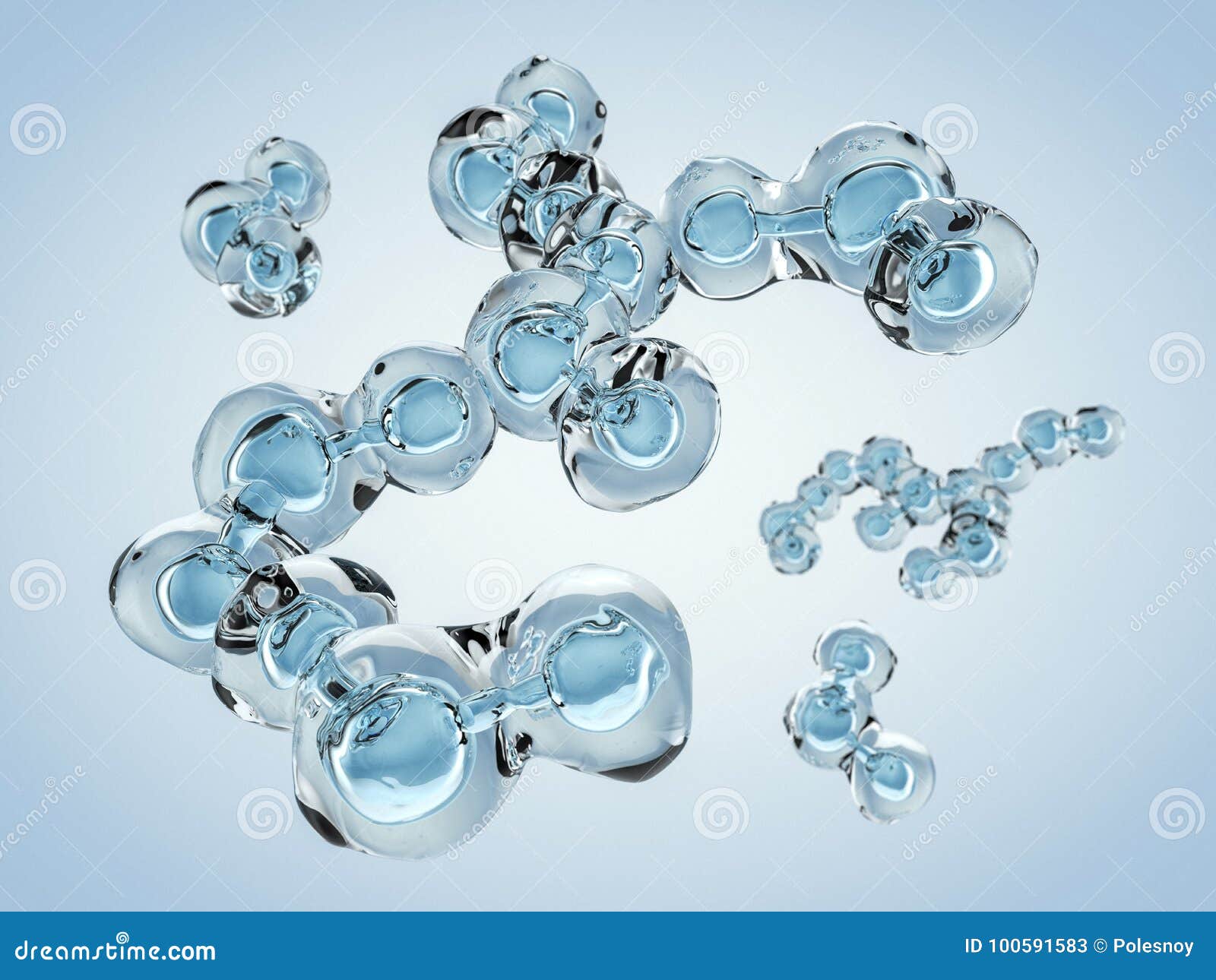 Molecule of Water. Structure. 3D Stock Illustration - Illustration of ...