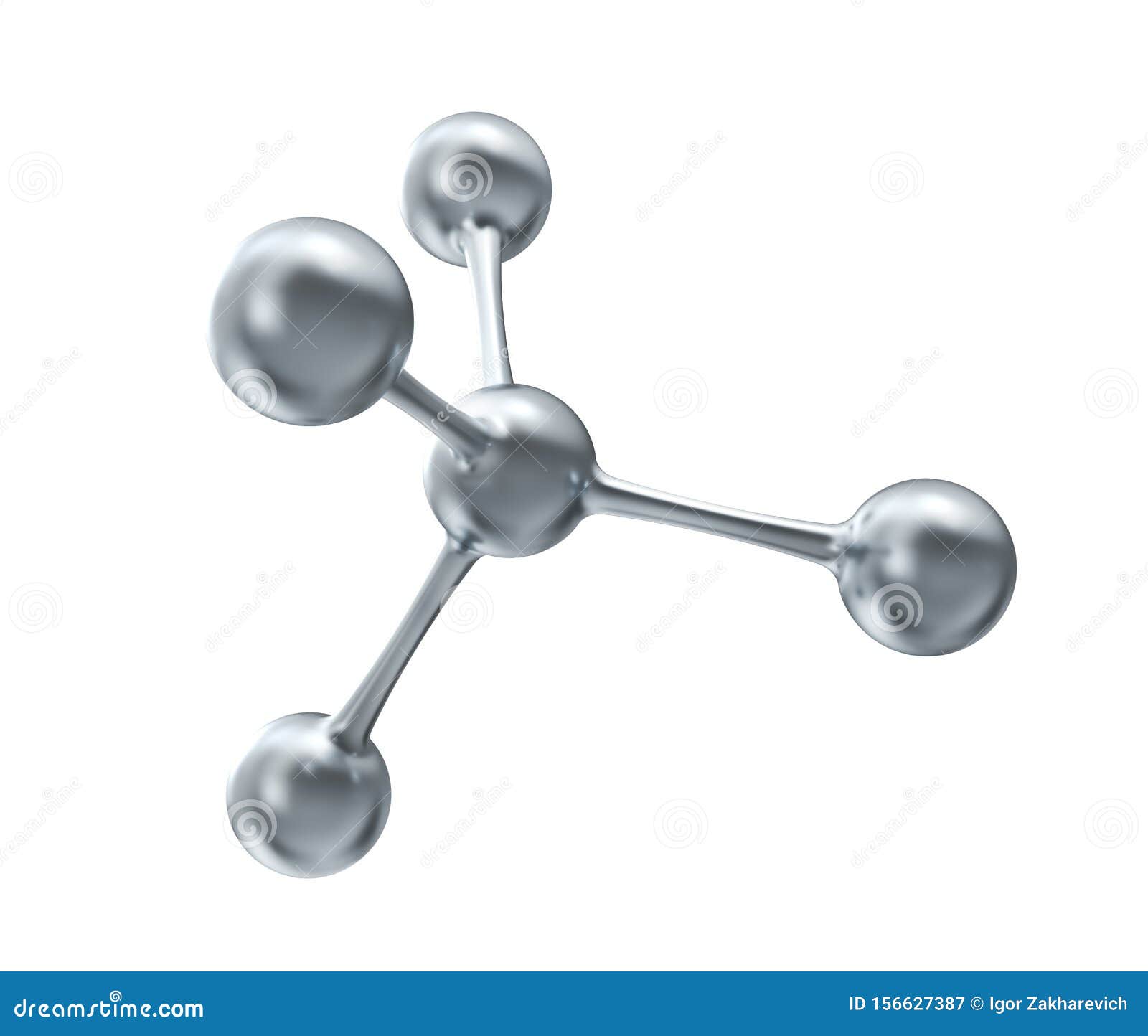 Molecule on a White Background. Stock Illustration - Illustration of ...