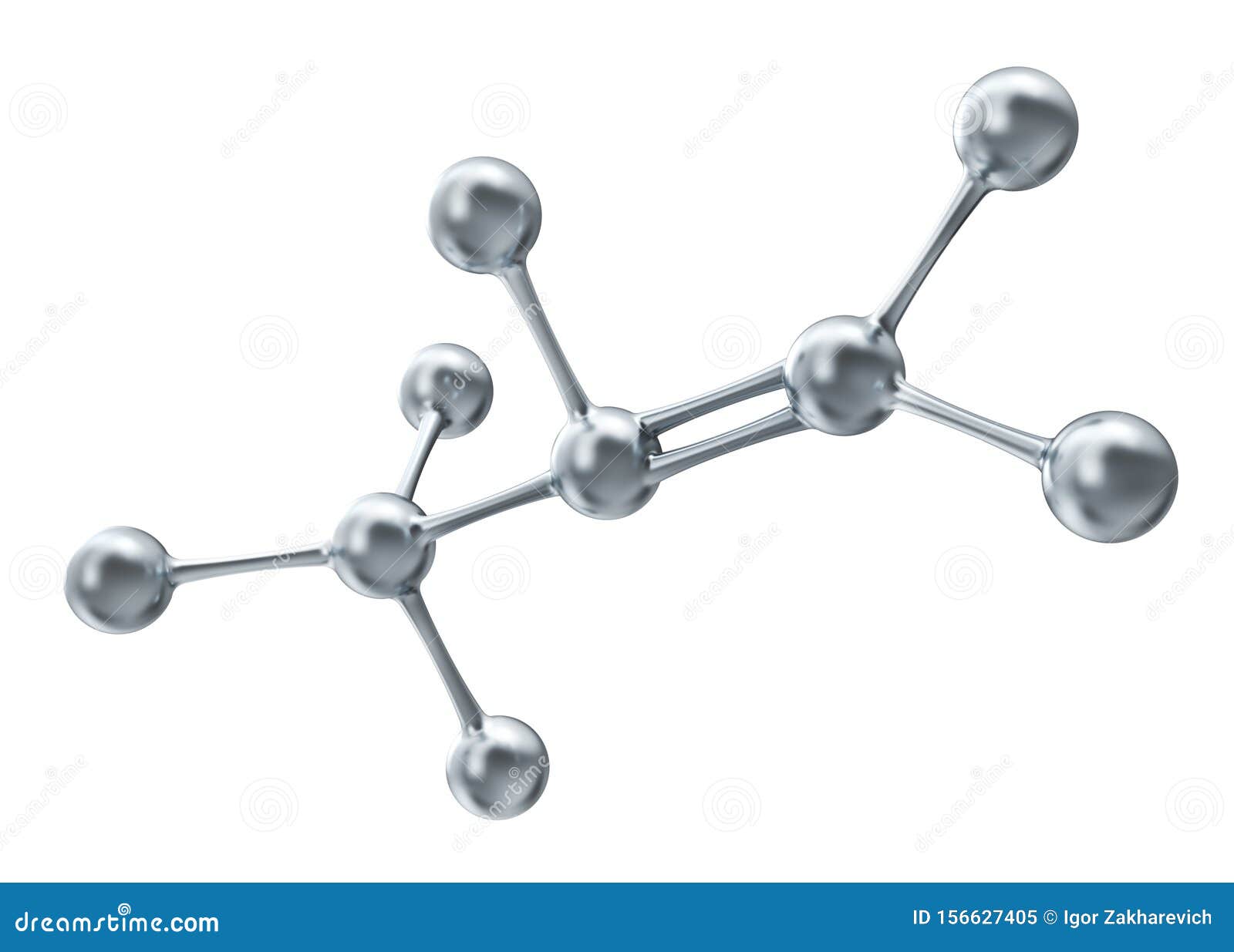 Molecule on a White Background. Stock Illustration - Illustration of ...