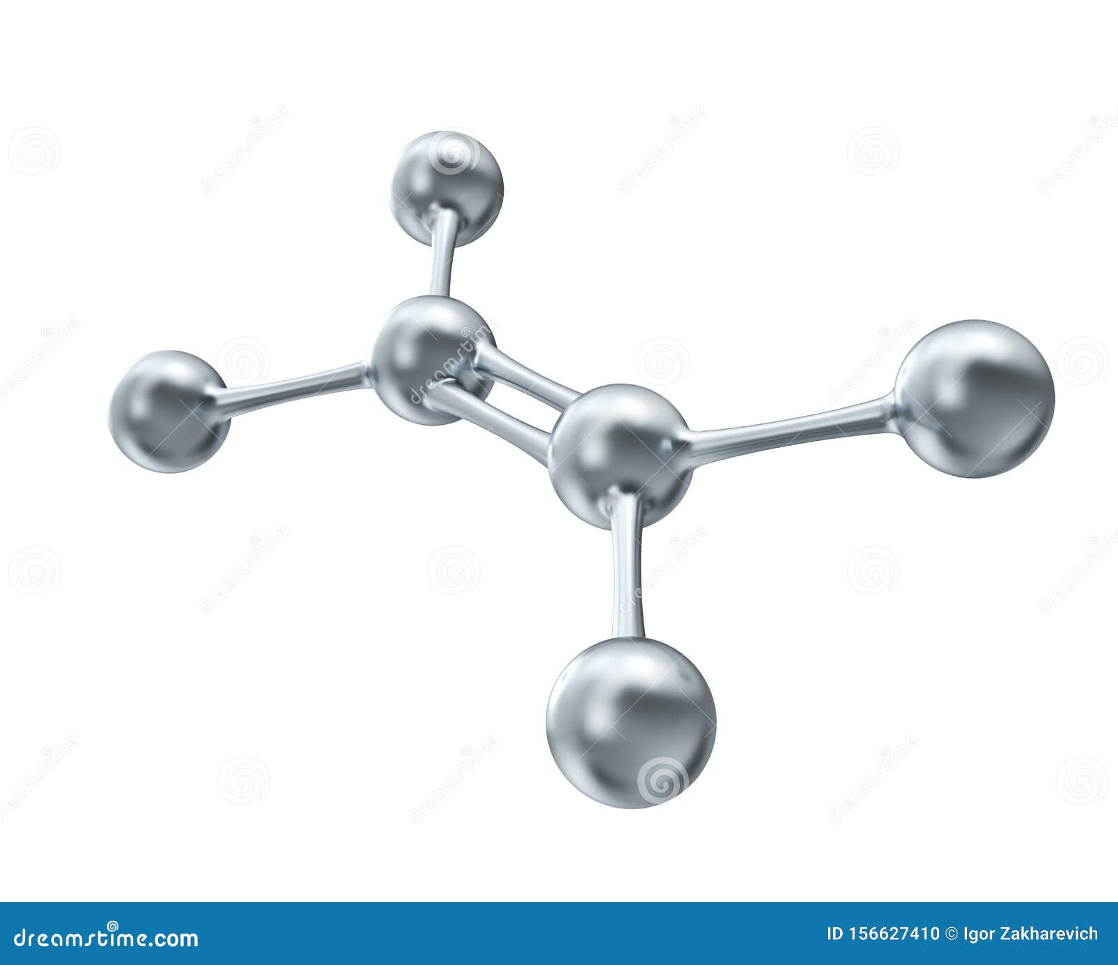 Molecule on a White Background. Stock Illustration - Illustration of ...