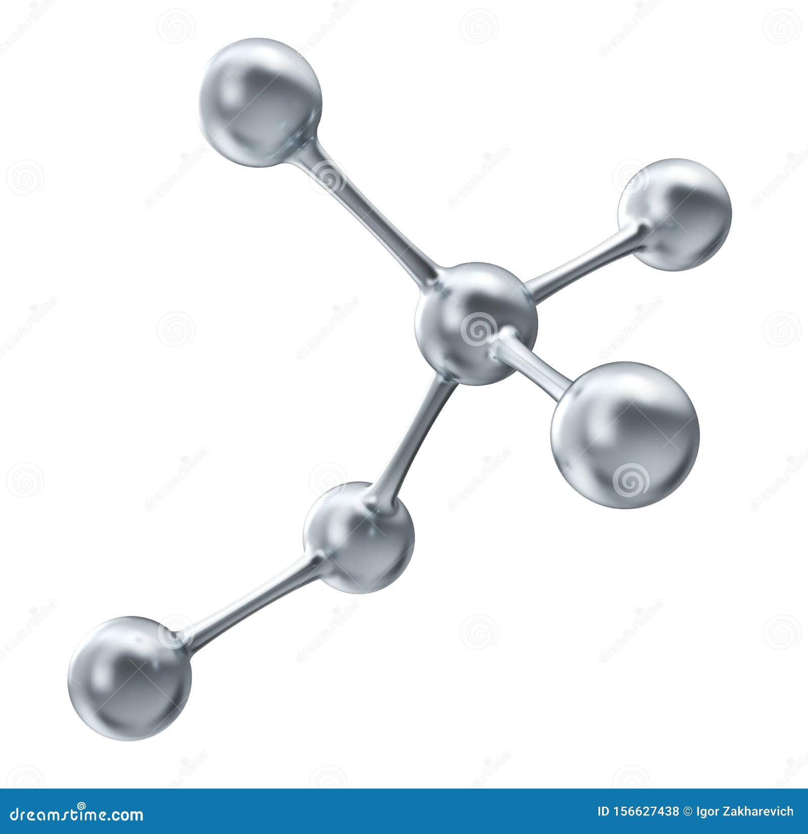 Molecule on a White Background. Stock Illustration - Illustration of ...