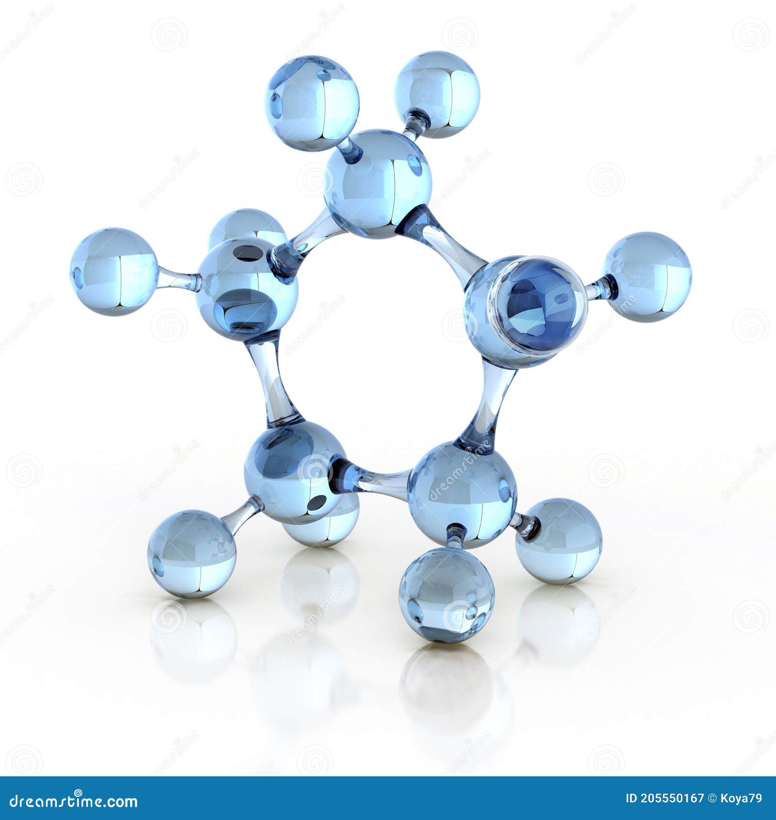 Molecule on White Background 3d Illustration Stock Illustration ...