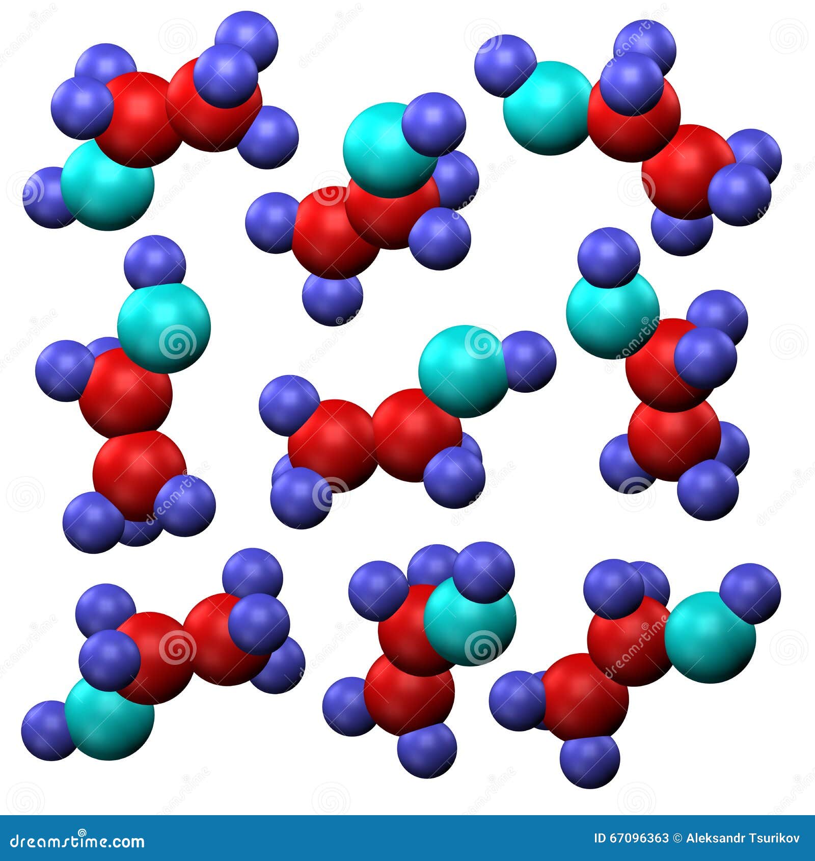 Molecule, on White Background. Stock Illustration - Illustration of ...