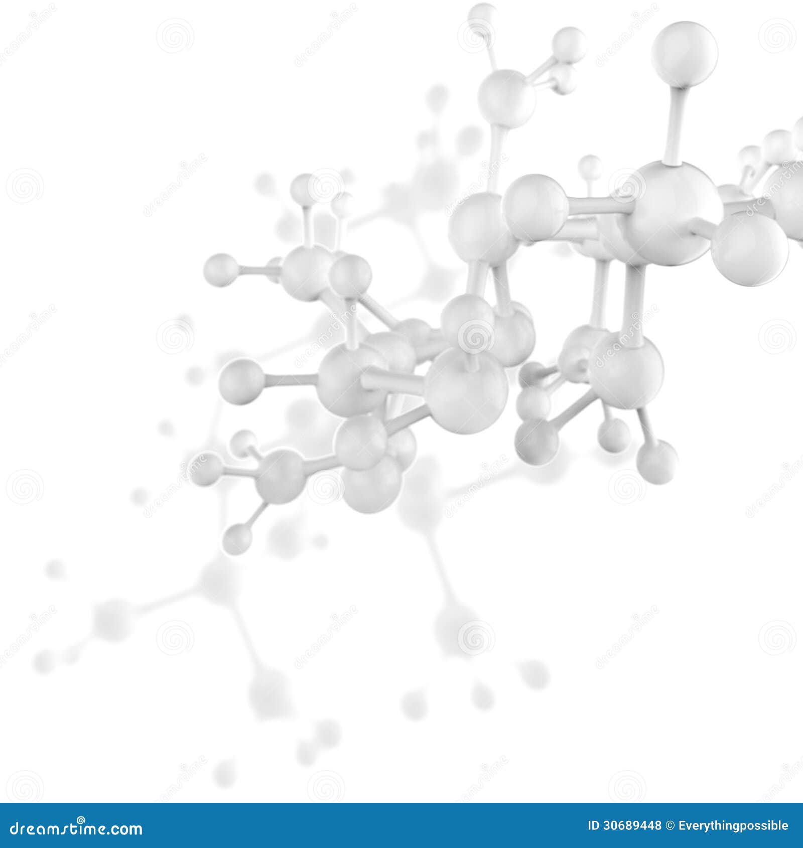 Molecule white 3d stock illustration. Illustration of graphic - 30689448