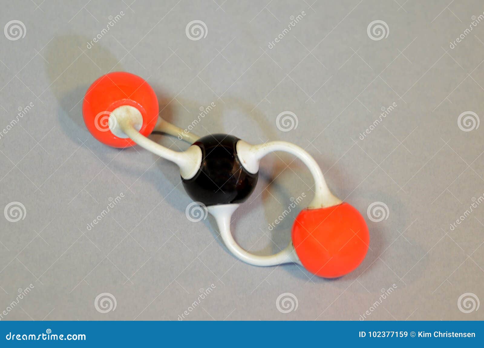 Moleculemodel van Co2 stock afbeelding. Image of voorwerp - 102377159
