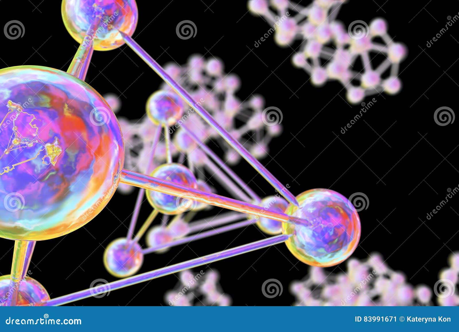 Molecules, Abstract Molecular and Research Background Stock ...