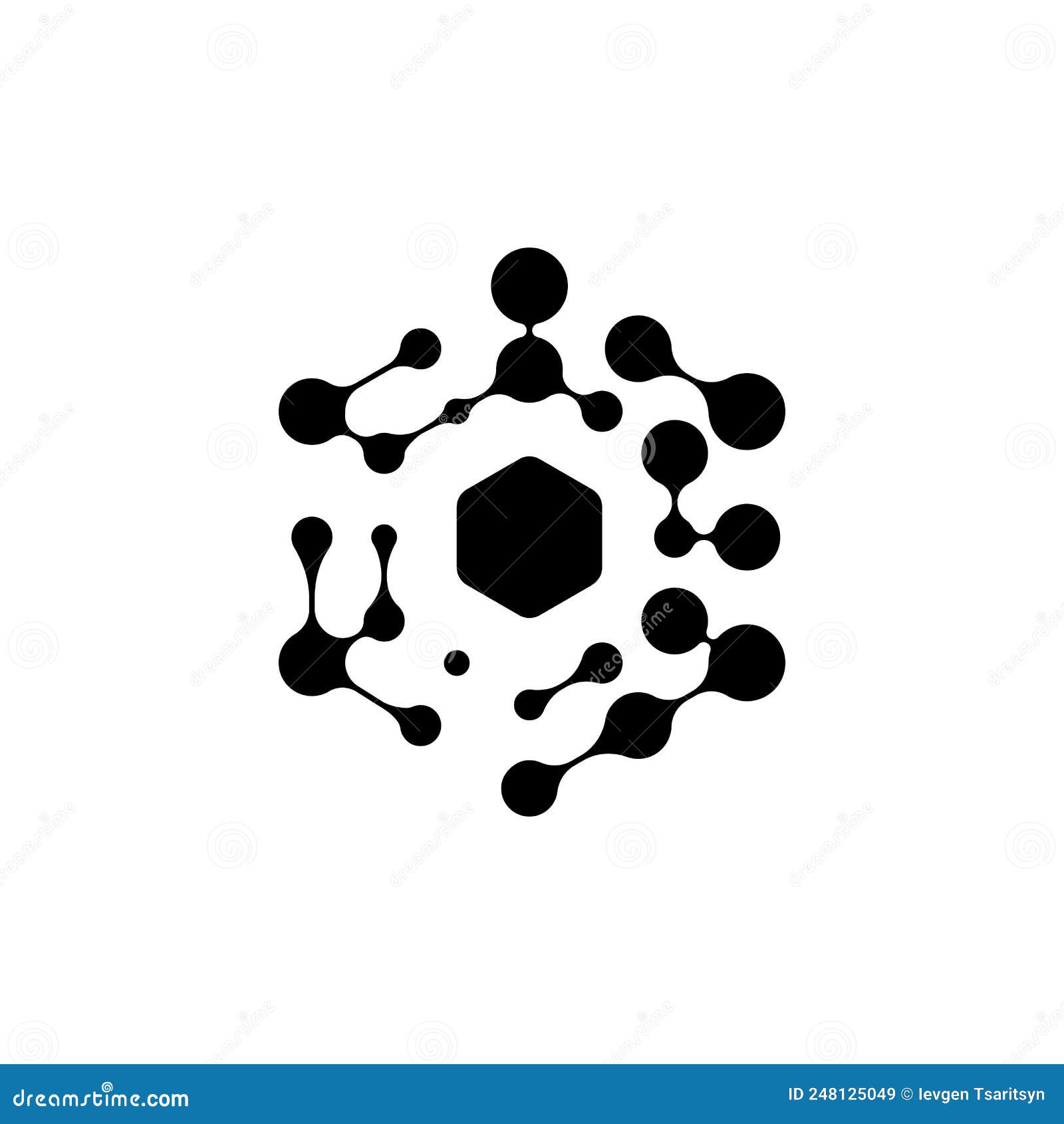 Molecules Water Cube Logotype, Icon Stock Vector - Illustration of nano ...