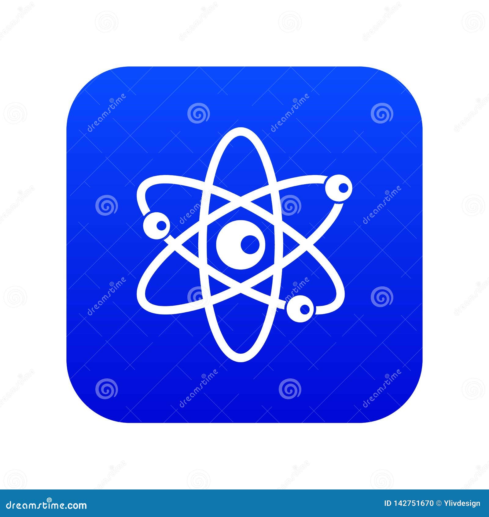 Molecules of Atom Icon Digital Blue Stock Vector - Illustration of ...