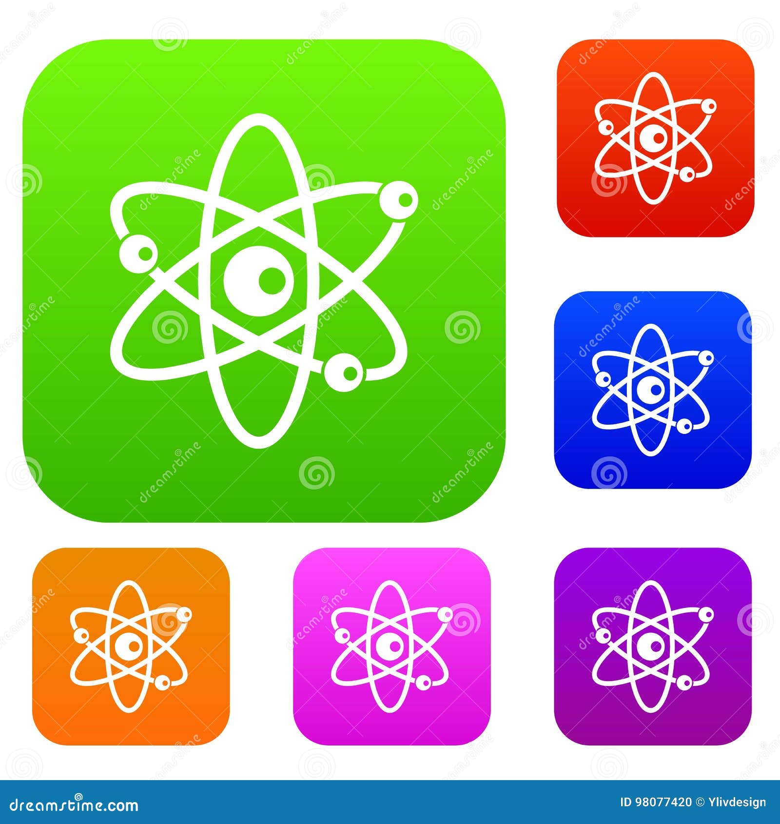 Molecules of Atom Set Collection Stock Vector - Illustration of concept ...