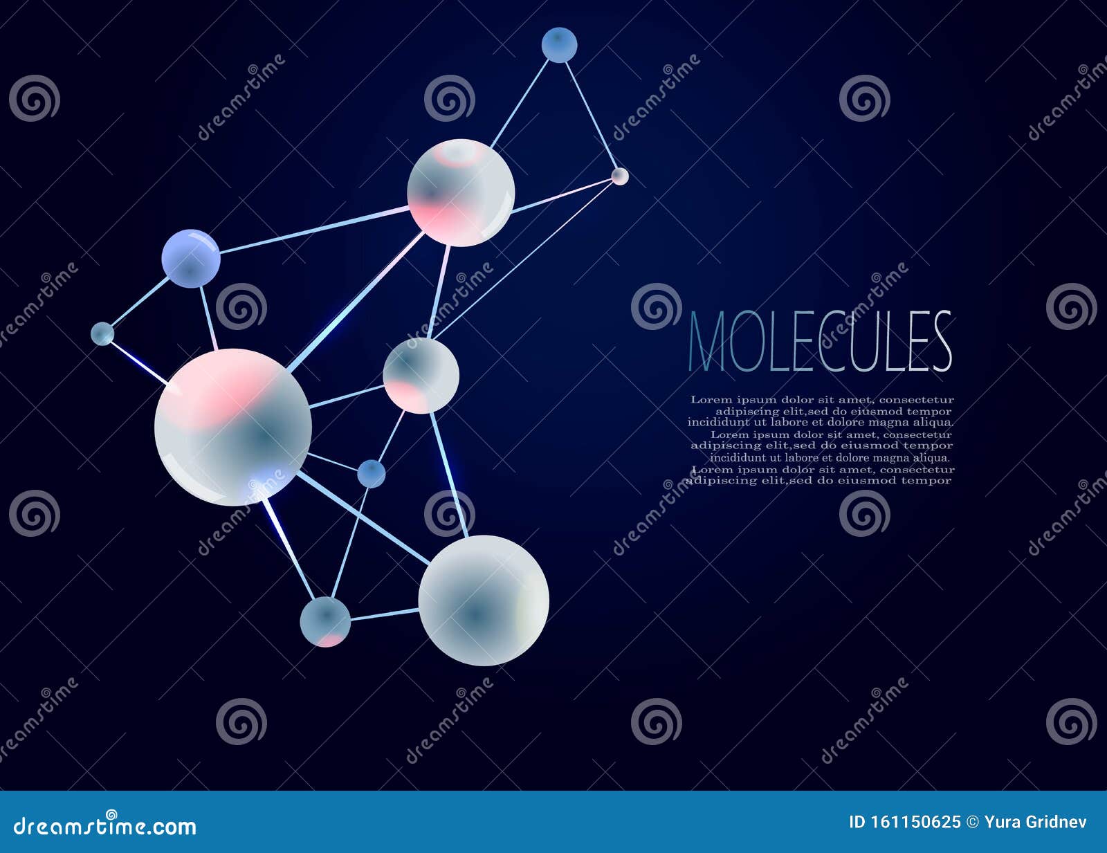 Molecules and Atoms Vector Abstract Background, Science Chemistry and ...