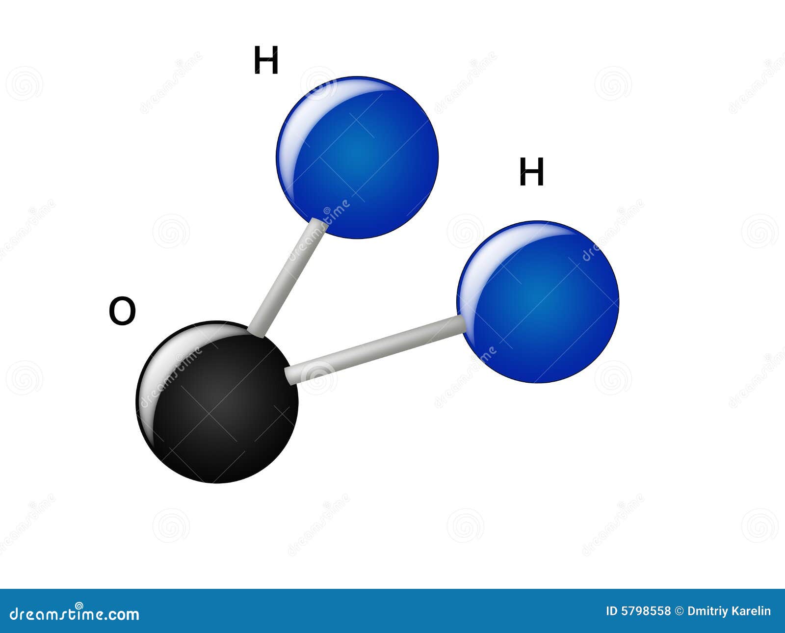 Molecules and Atoms of Water Stock Illustration - Illustration of ...