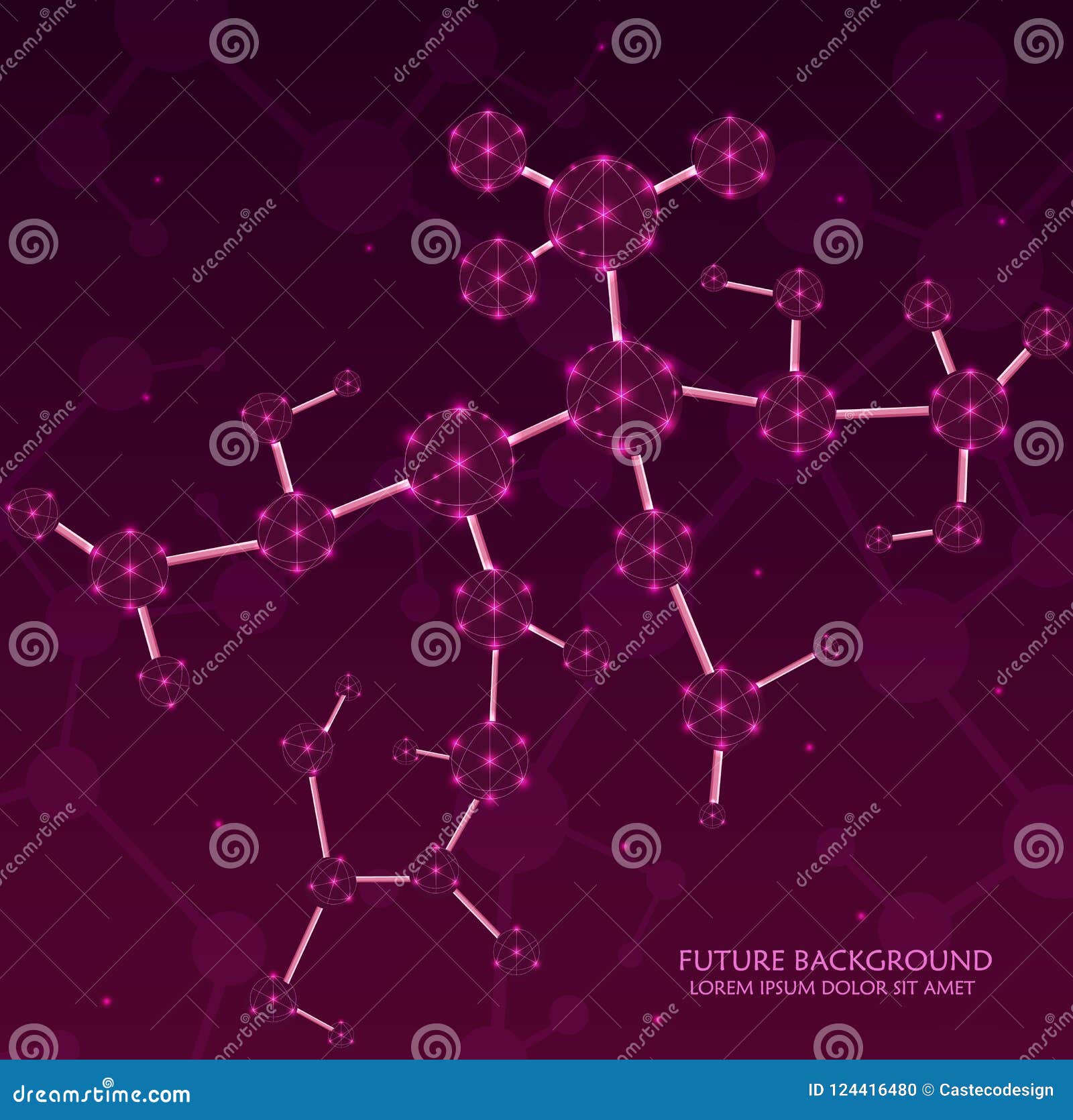 Molecules Background Vector. Concept of System Structures Biology Stock ...