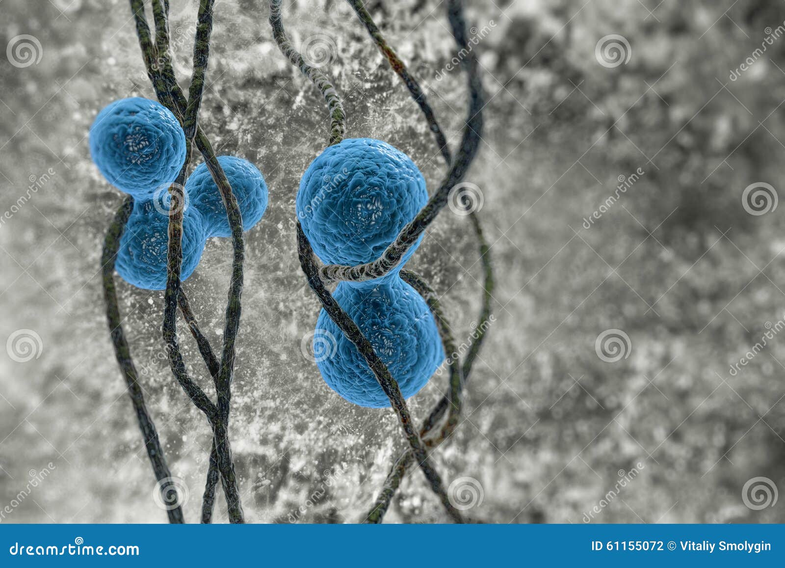 Molecules and bacteria stock illustration. Illustration of rendered ...