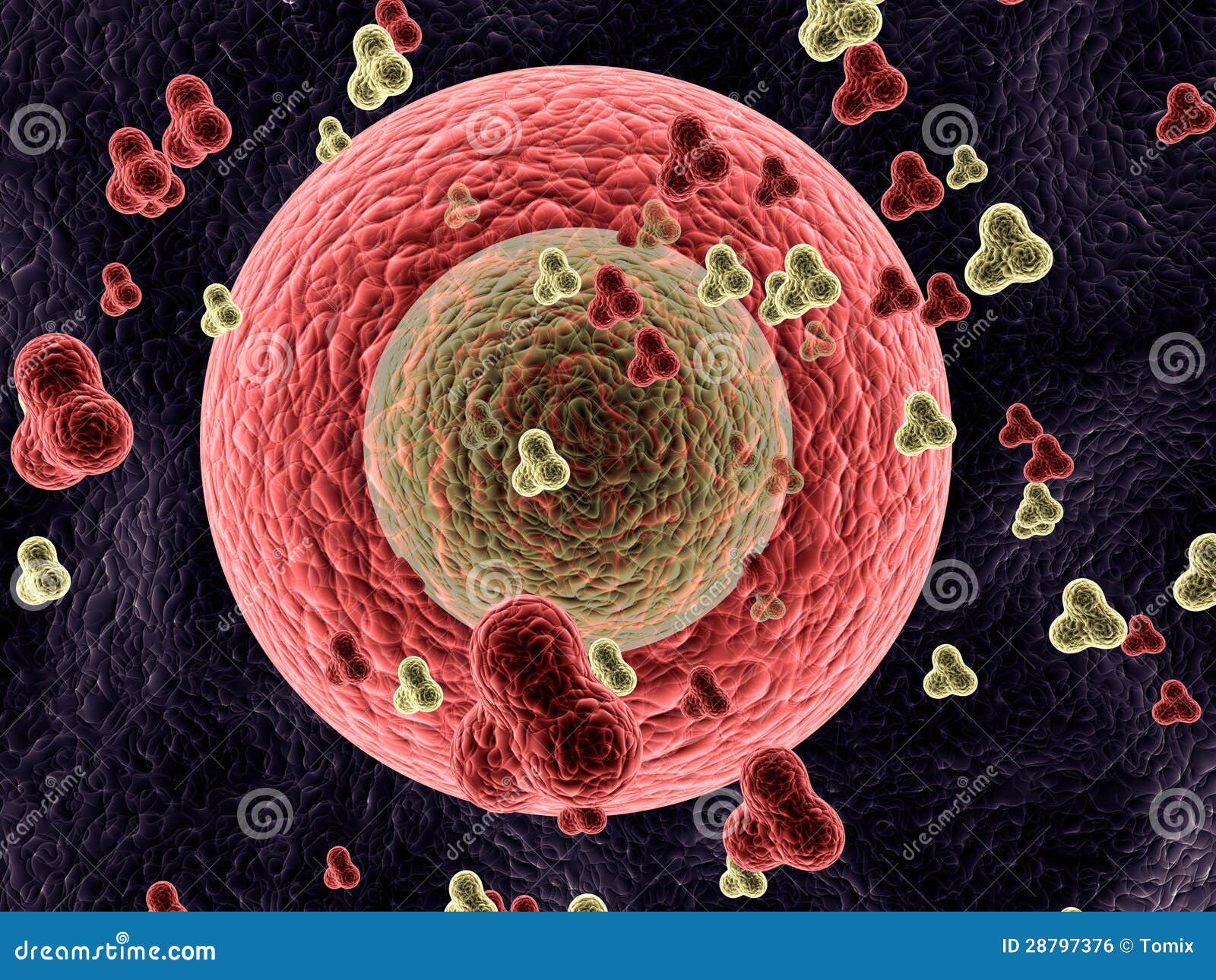 Molecules and bacterias stock illustration. Illustration of death ...