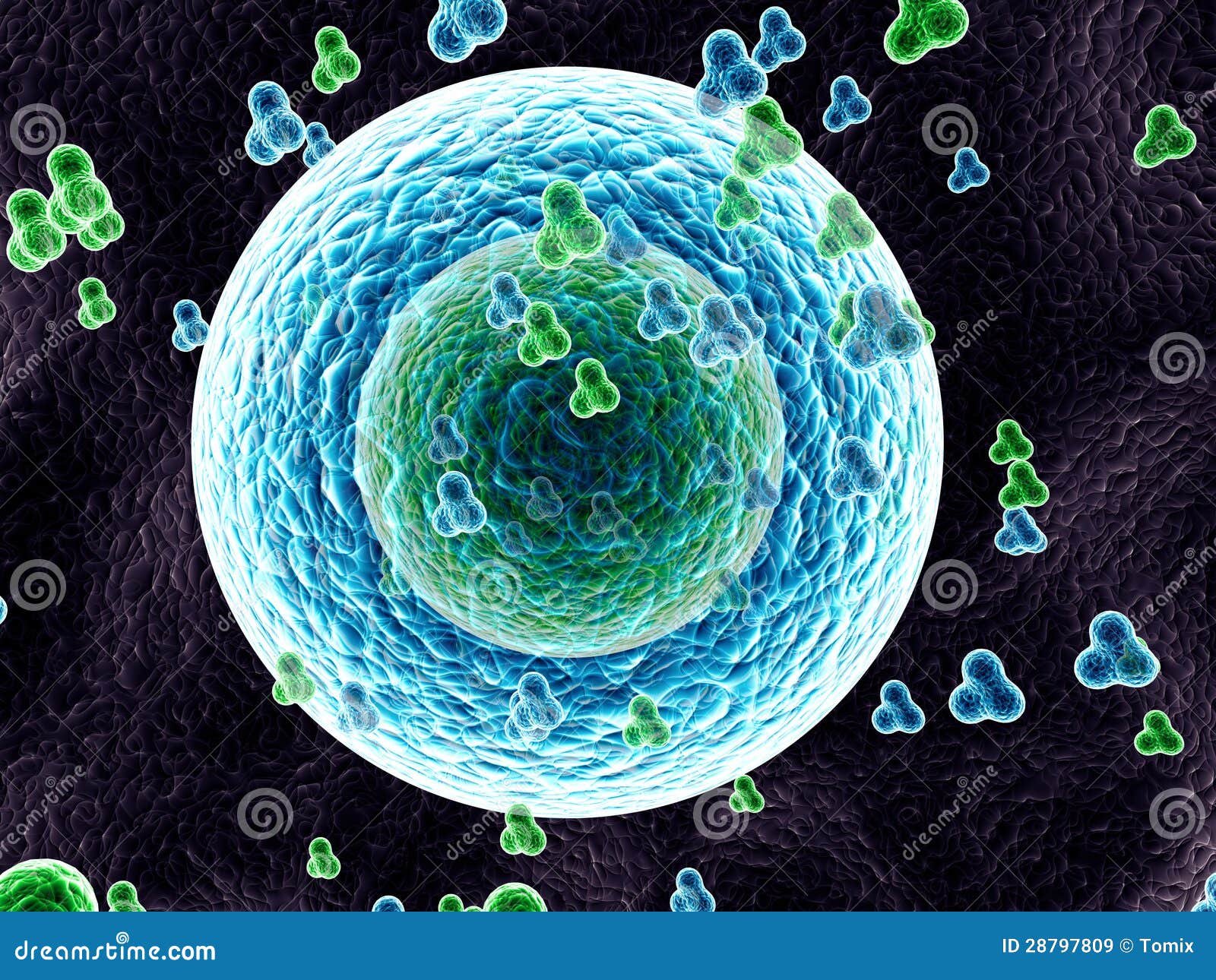 Molecules and bacterias stock illustration. Illustration of design ...