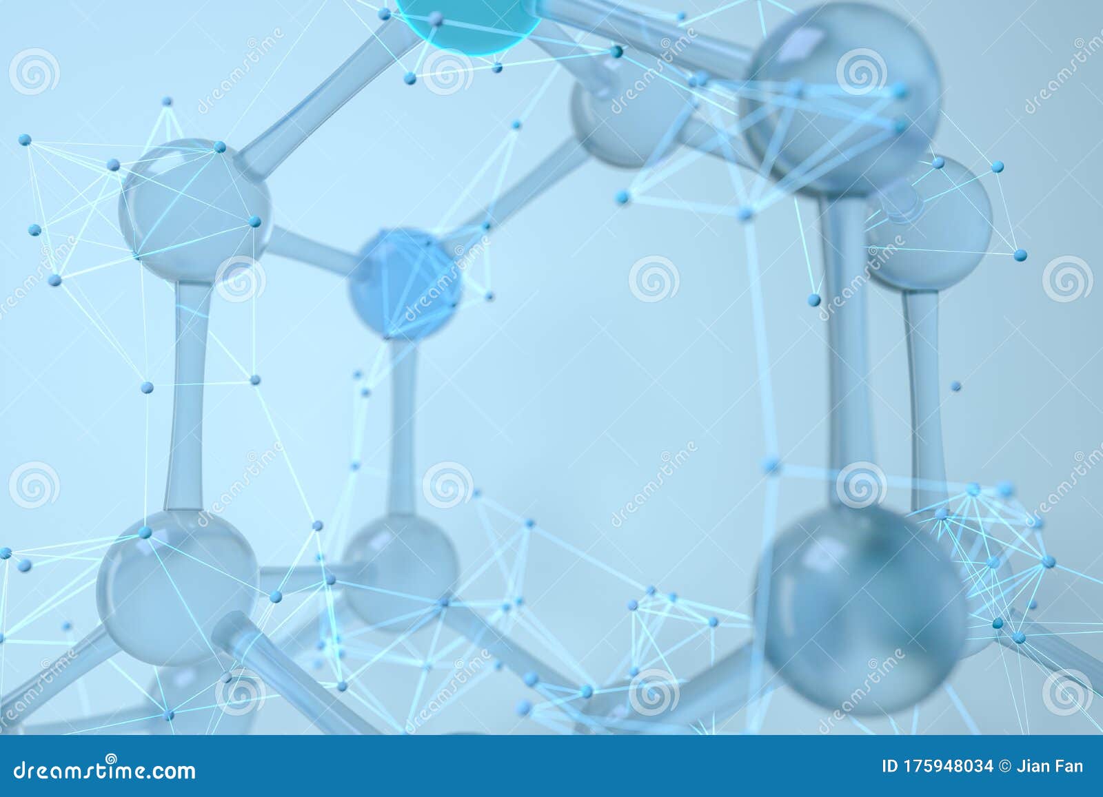 Molecules and Biology, Biological Concept, 3d Rendering Stock ...