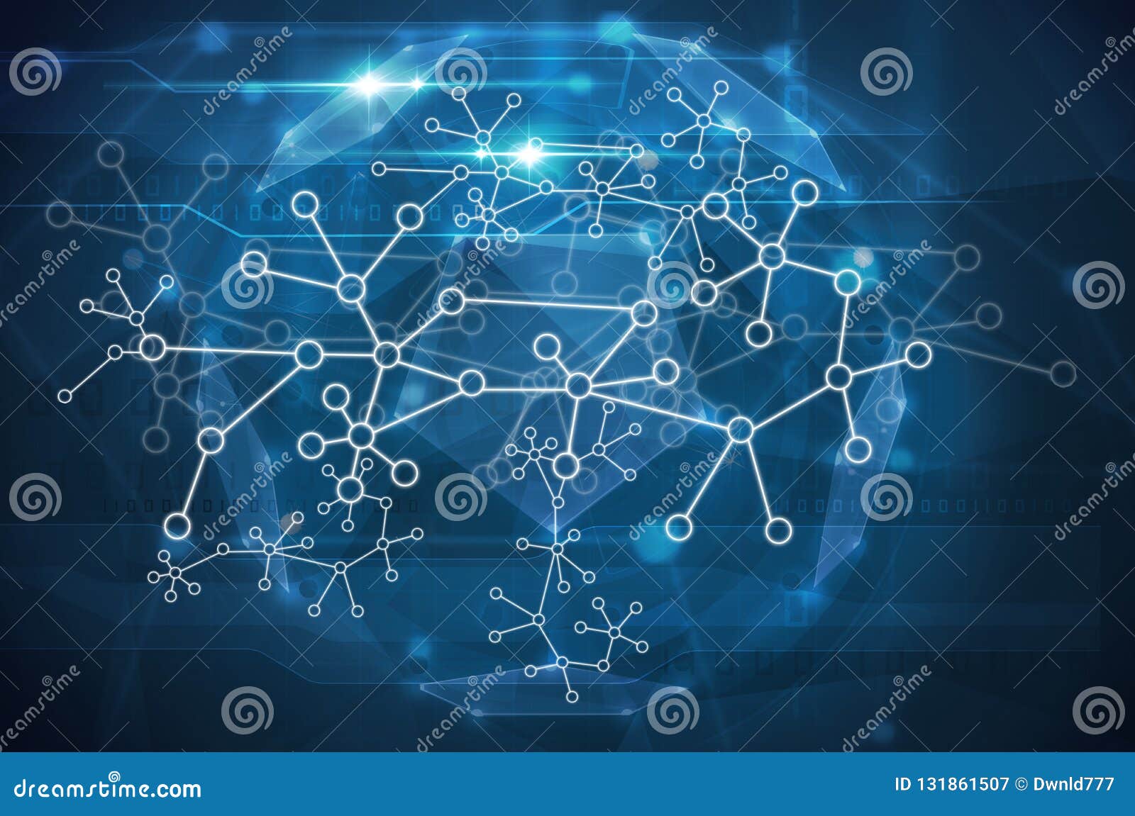 Molecules. Biotechnology Abstract Background Stock Image - Image of ...