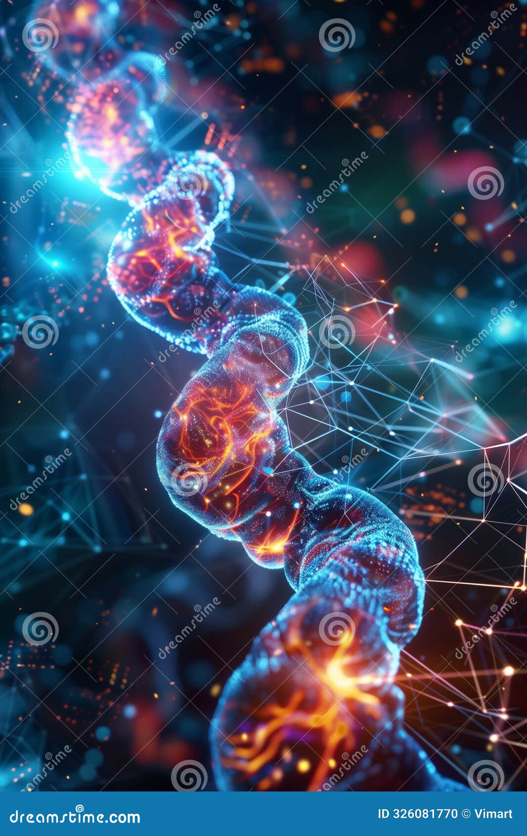 Molecules, Cells and Microorganisms Under a Microscope. Medical Concept ...