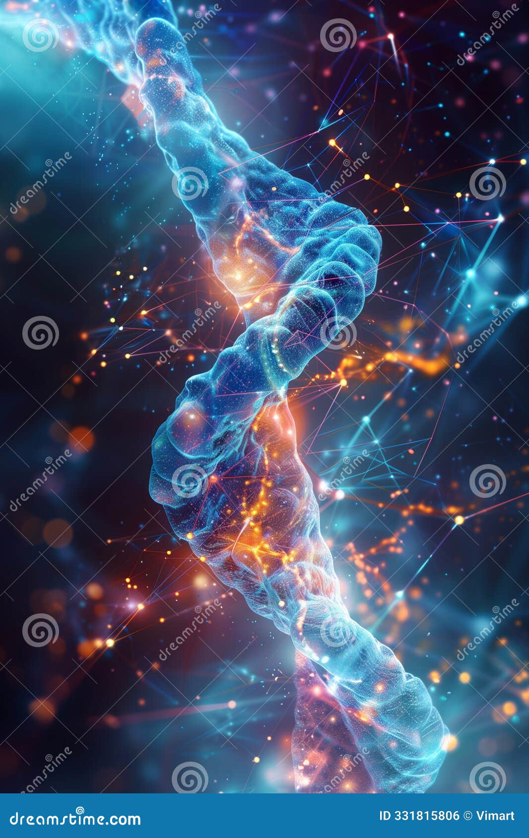Molecules, Cells and Microorganisms Under a Microscope. Medical Concept ...