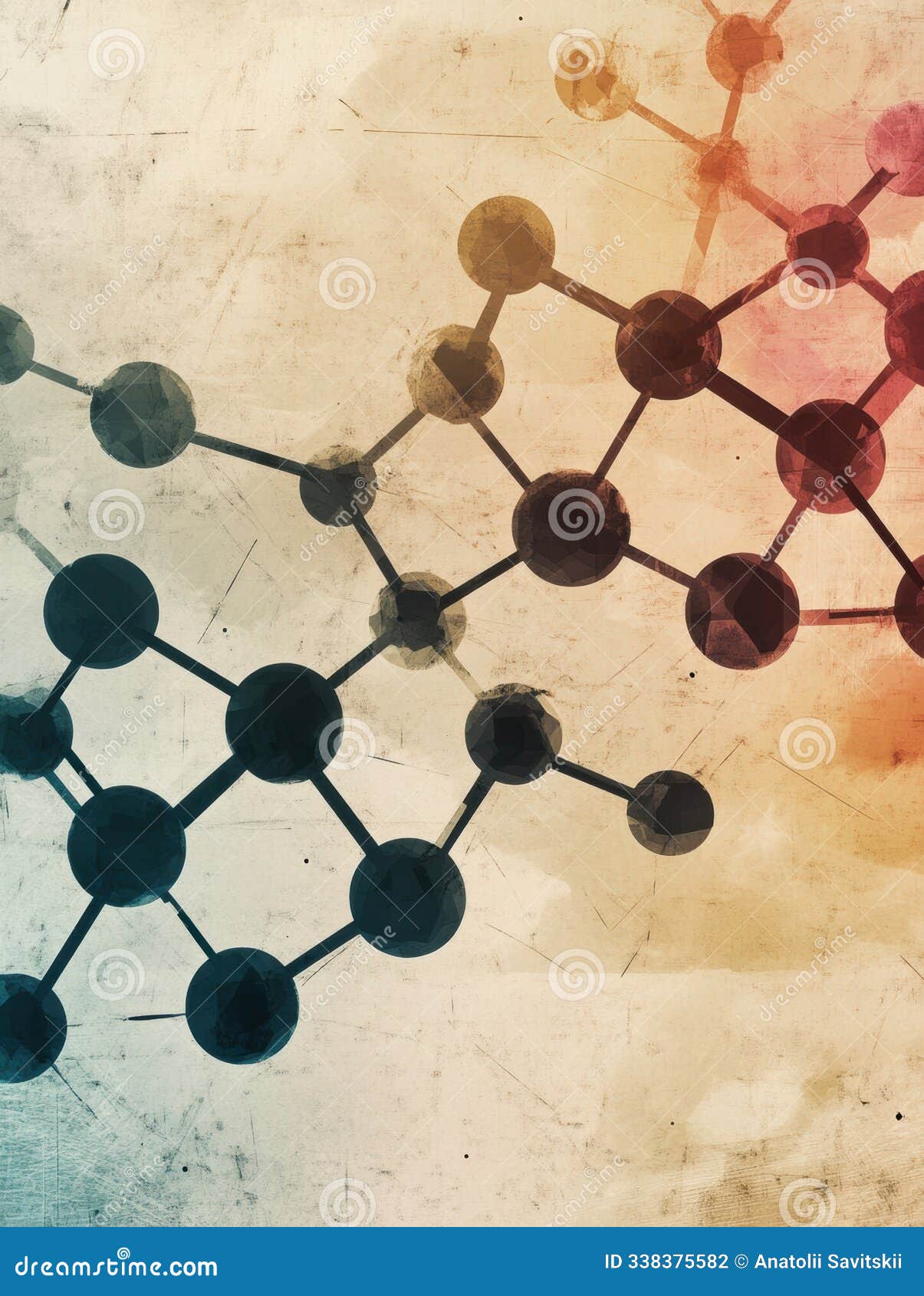 Molecules and Chemical Structures Create an Intricate Abstract ...