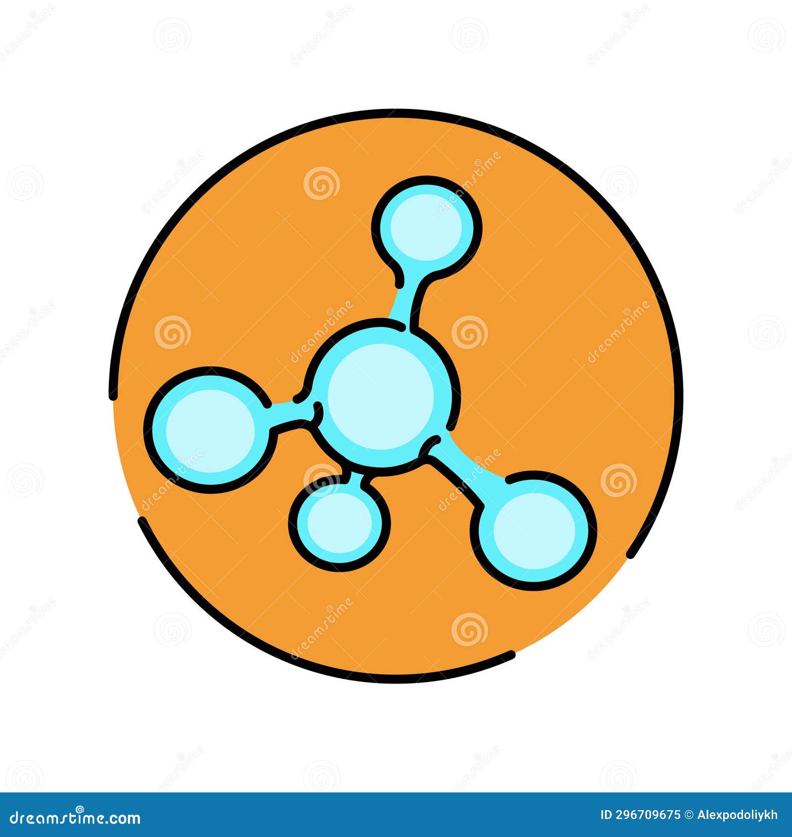 Molecules Color Line Icon. Microorganisms Microbes, Bacteria Stock ...