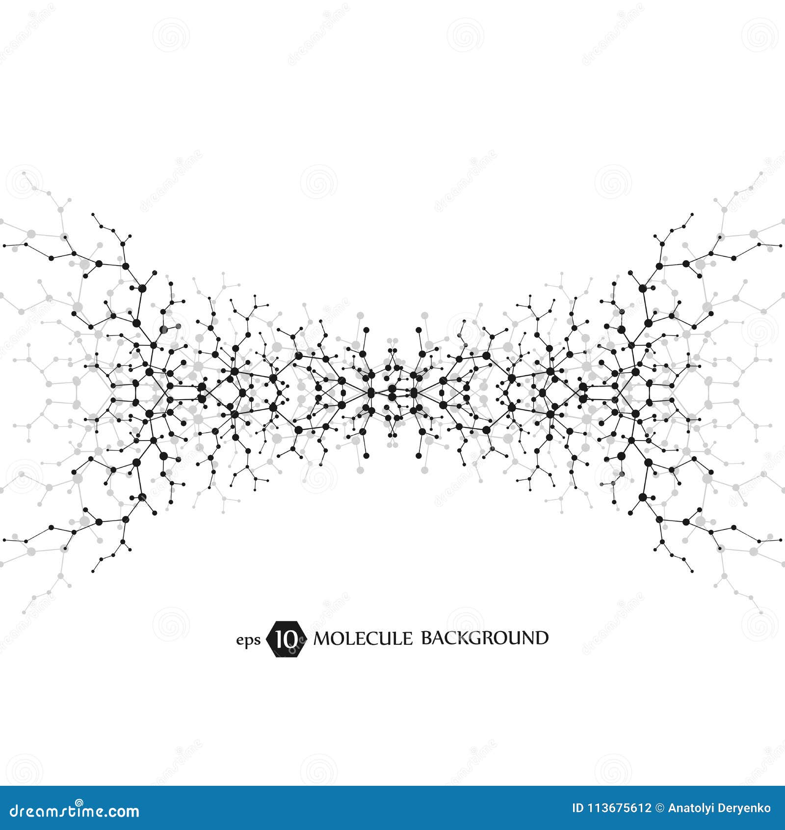 Molecules Concept of Neurons and Nervous System. Scientific Medical ...