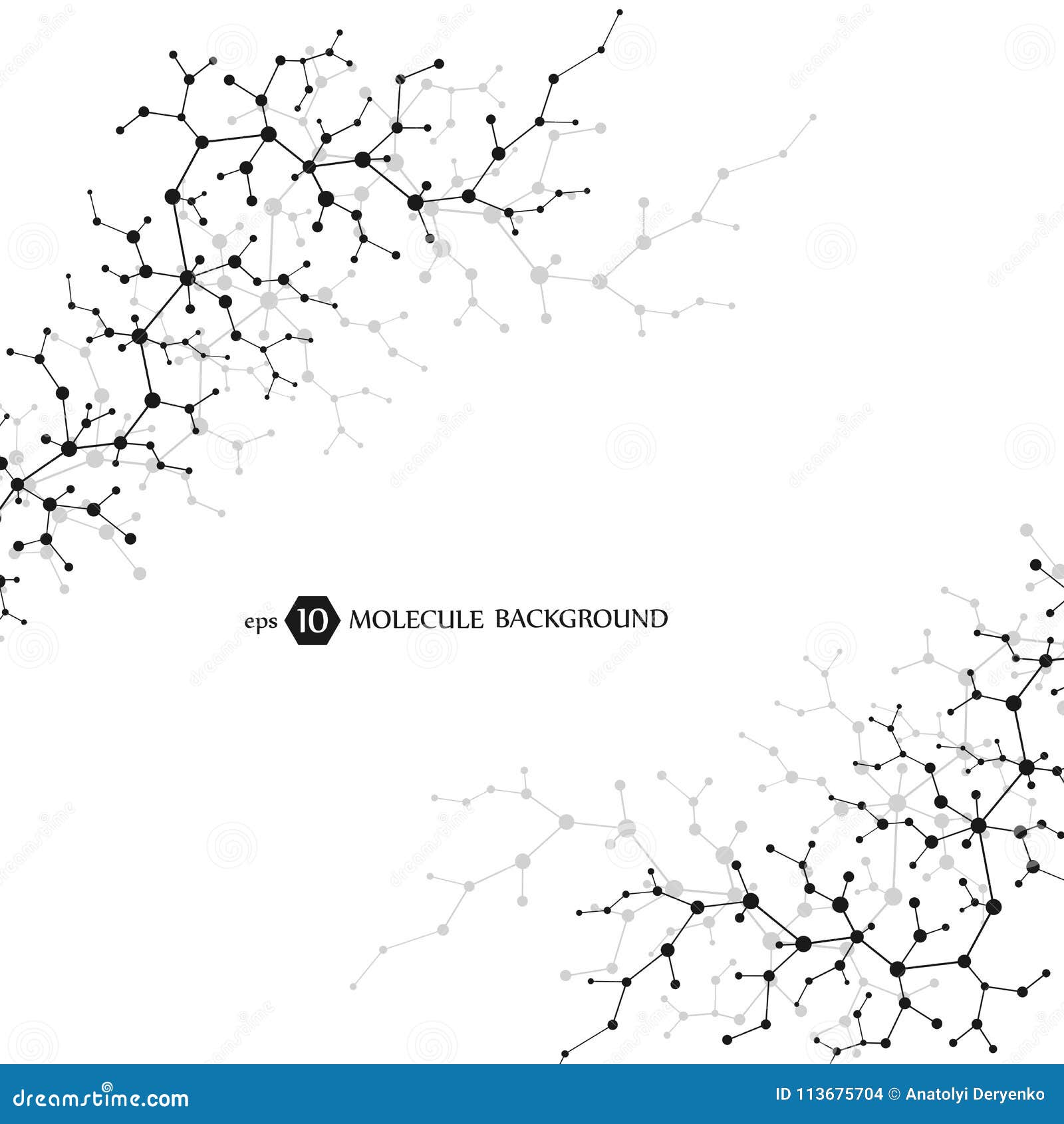 Molecules Concept of Neurons and Nervous System. Scientific Medical ...